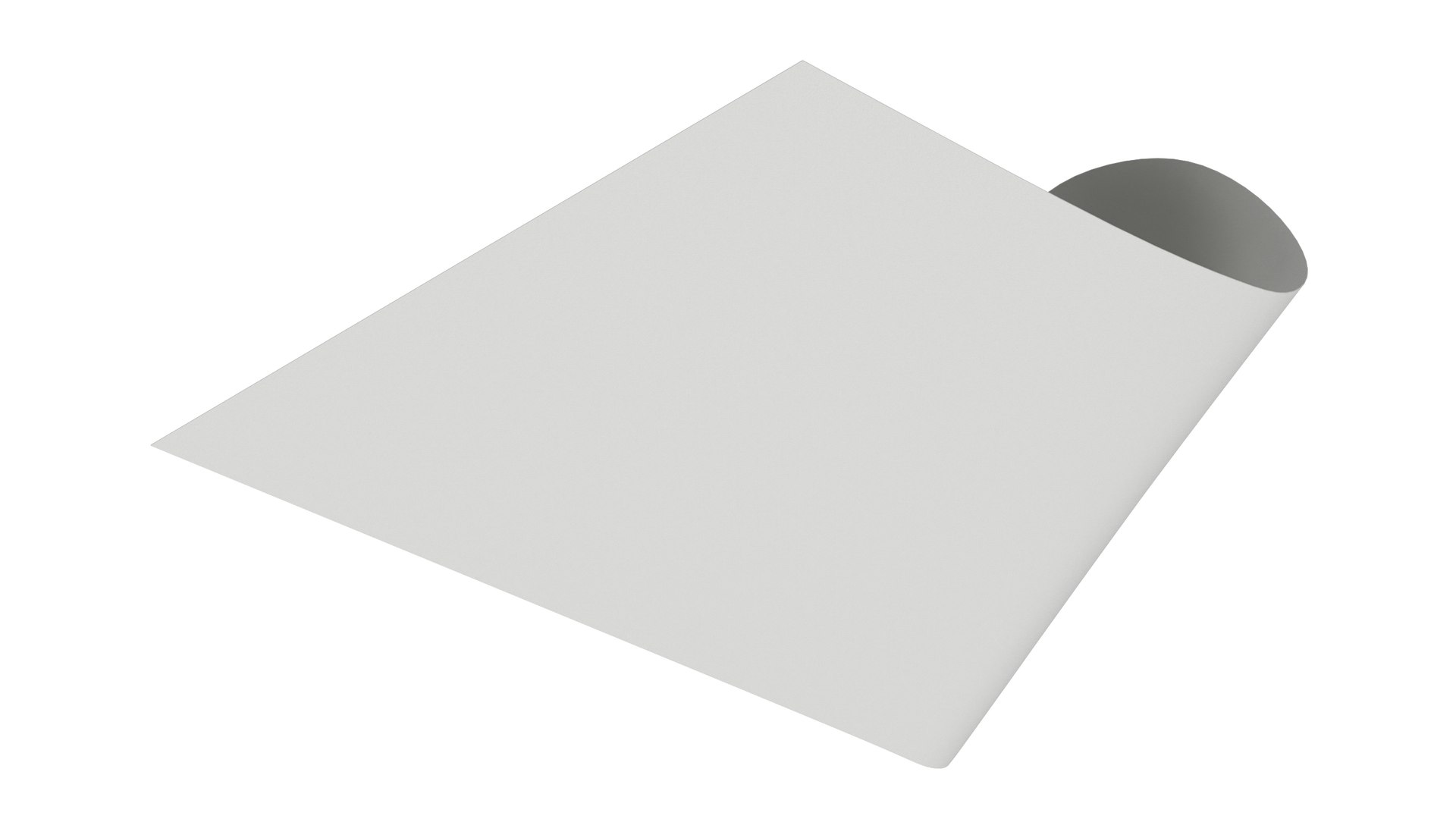 3D Curled Paper Sheet Model - TurboSquid 1993733