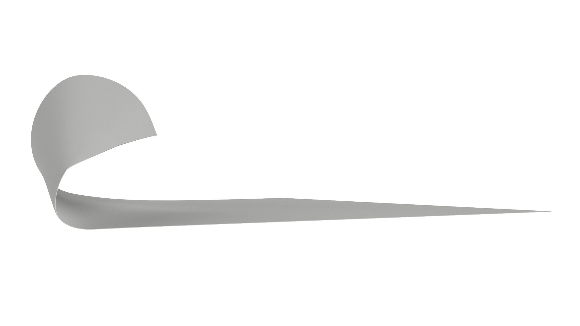 3D Curled Paper Sheet Model - TurboSquid 1993733