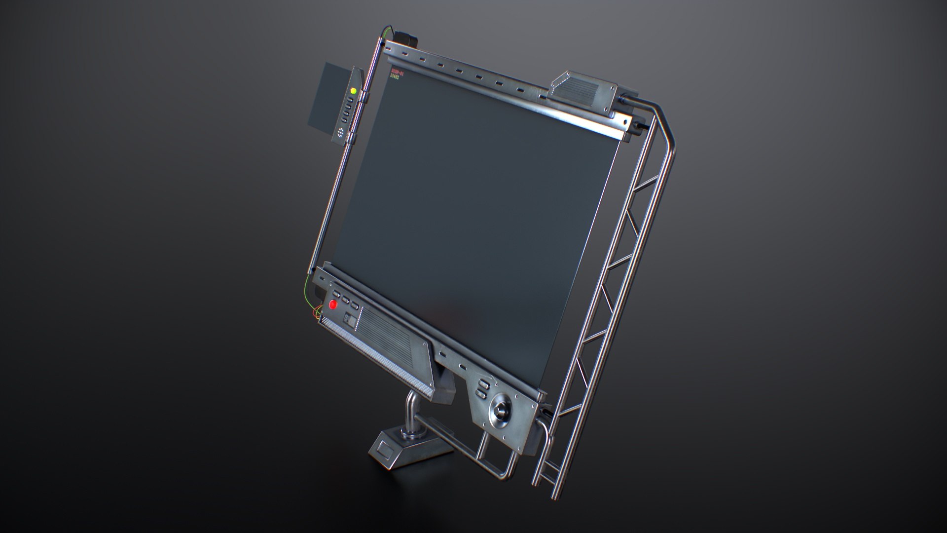 3D Sci-Fi Screen Display Monitor - TurboSquid 2001766