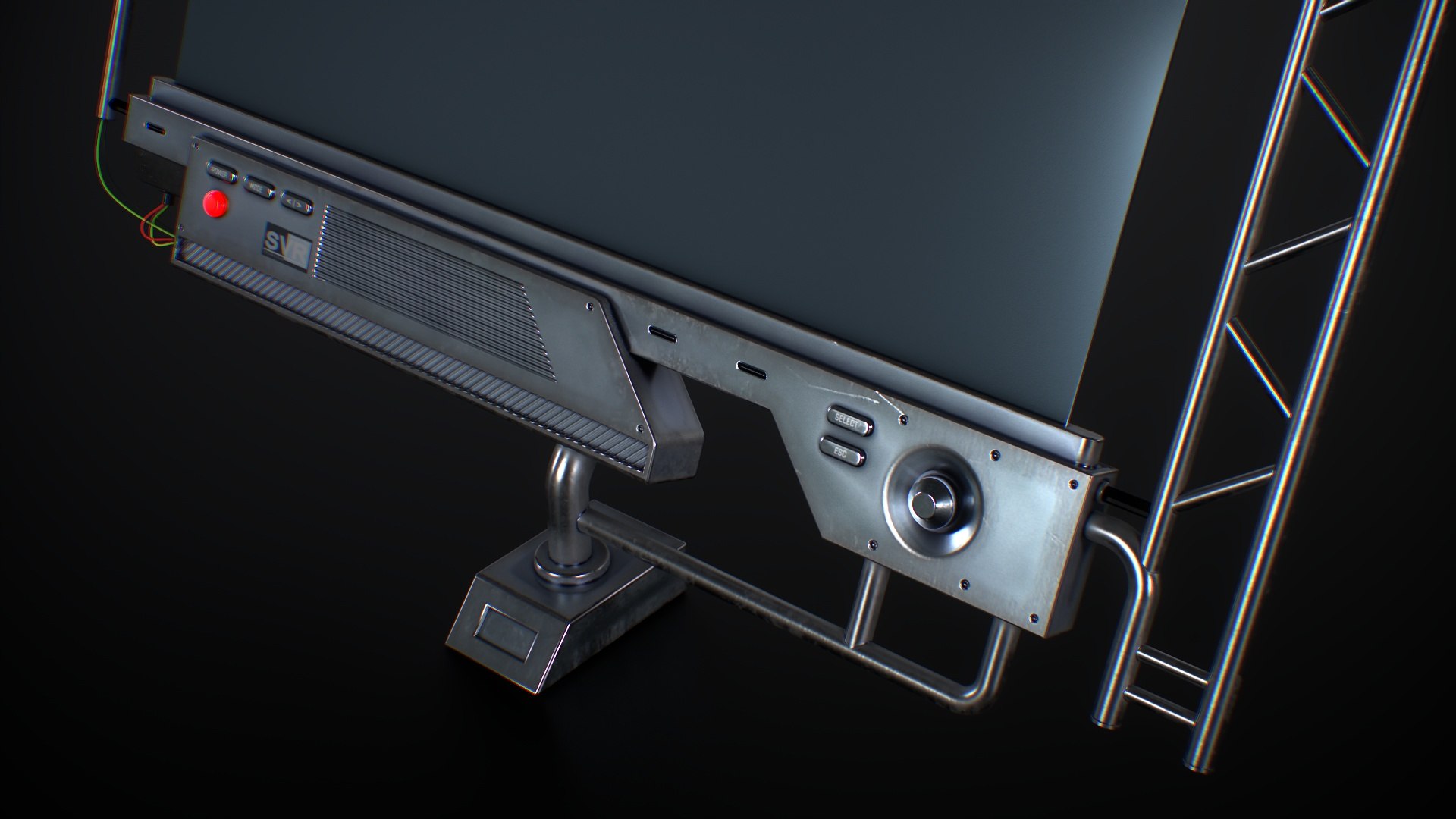 3D Sci-Fi Screen Display Monitor - TurboSquid 2001766