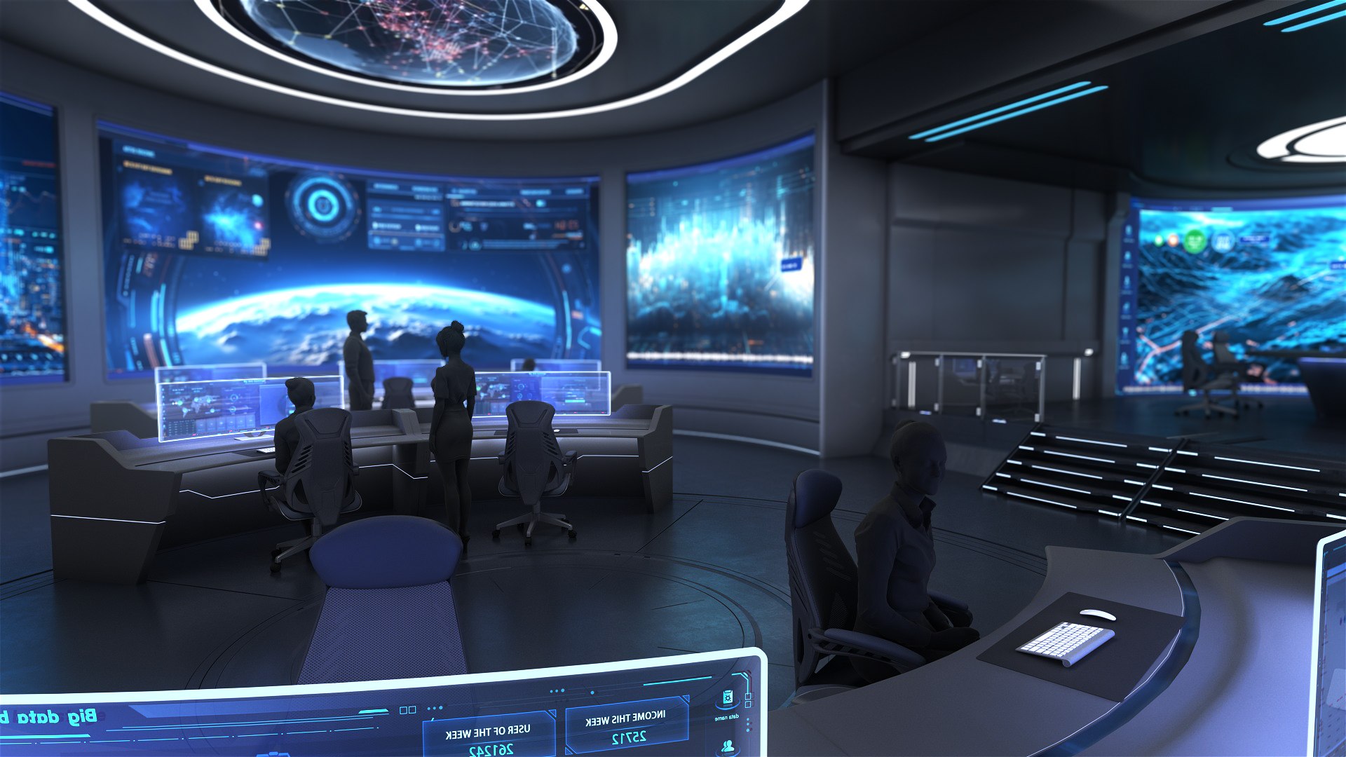 3D Monitoring Center Command Center - TurboSquid 2020257