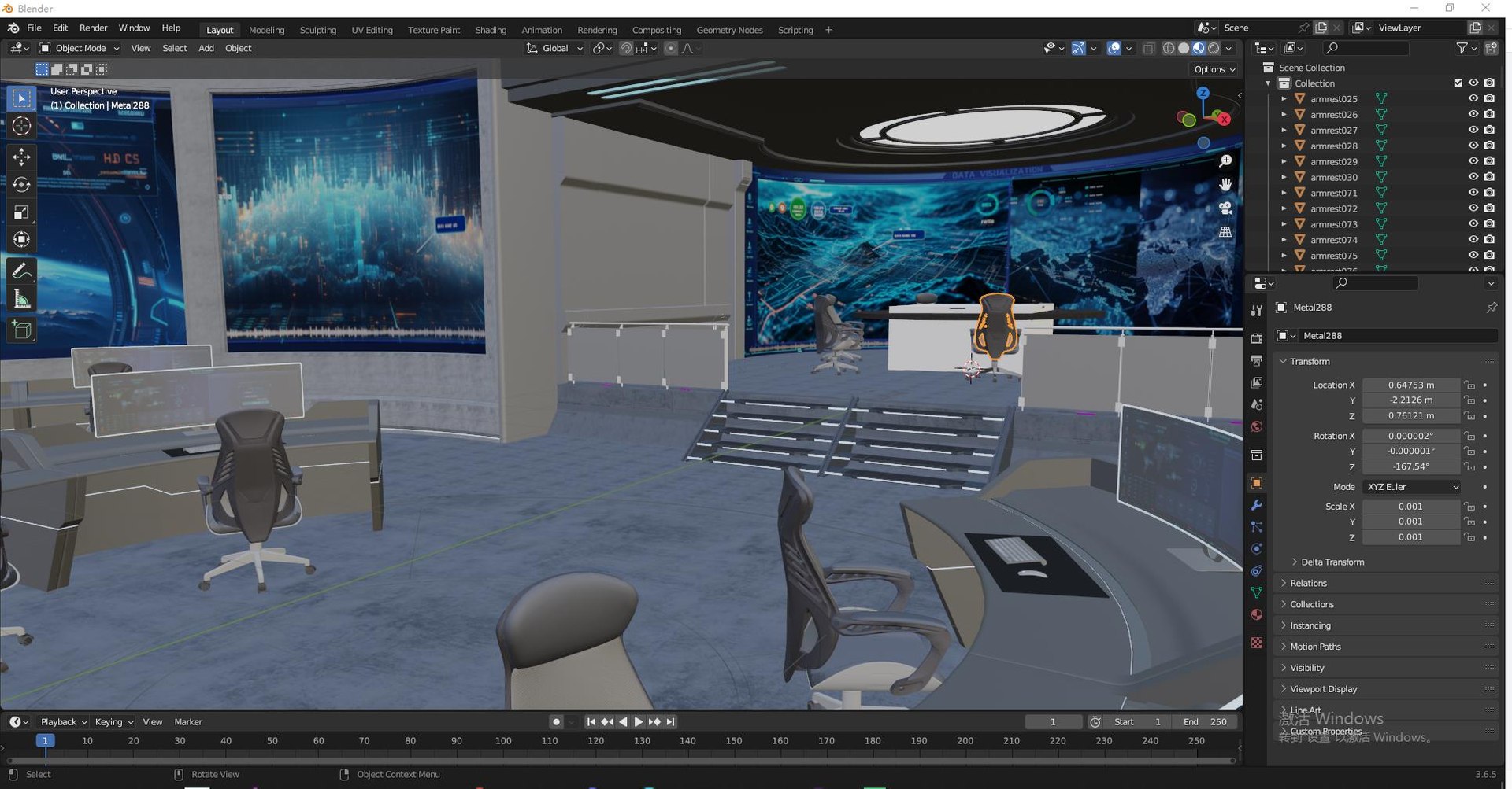3D Monitoring Center Command Center - TurboSquid 2020257