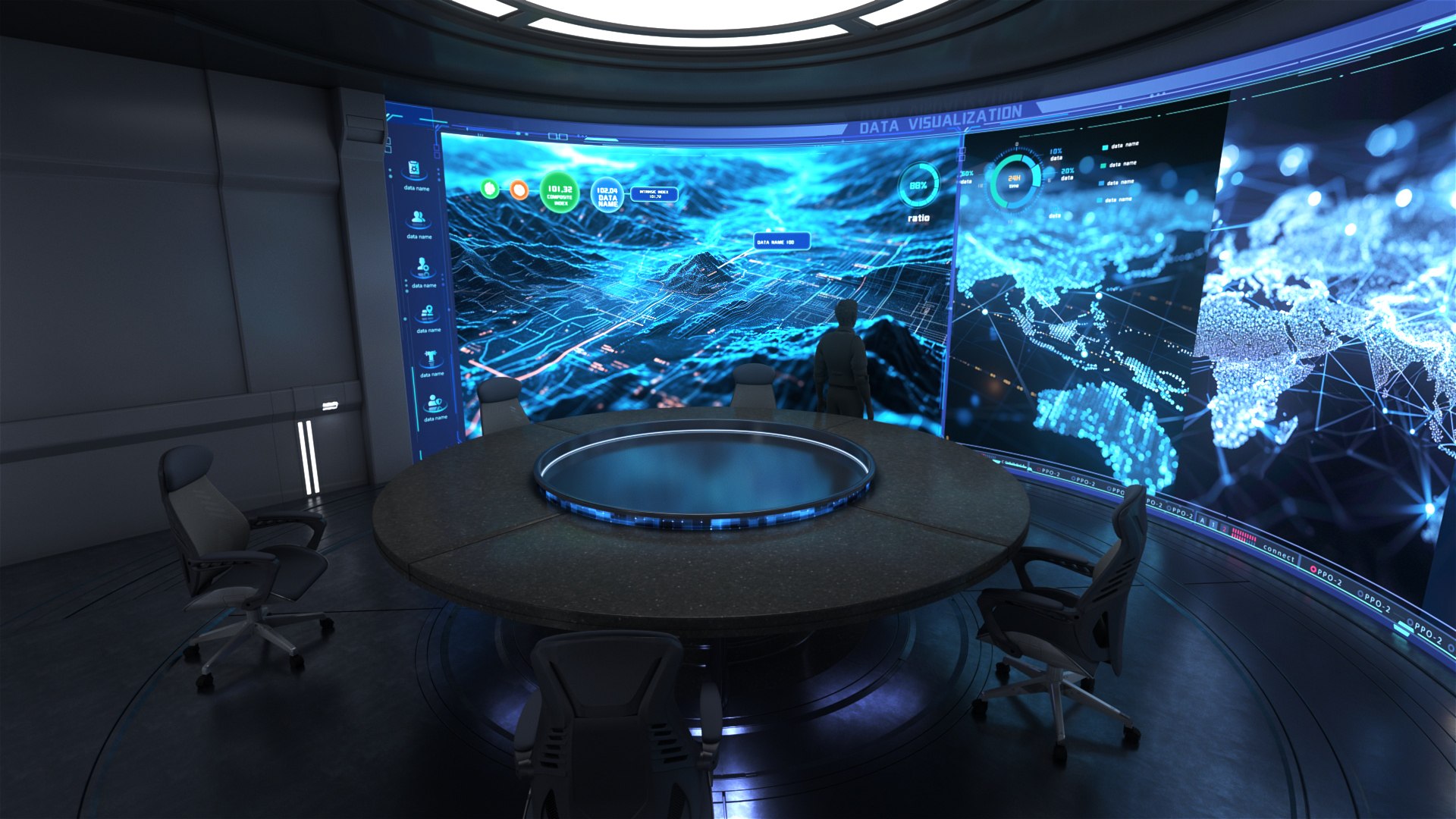 3D Monitoring Center Command Center - TurboSquid 2020257