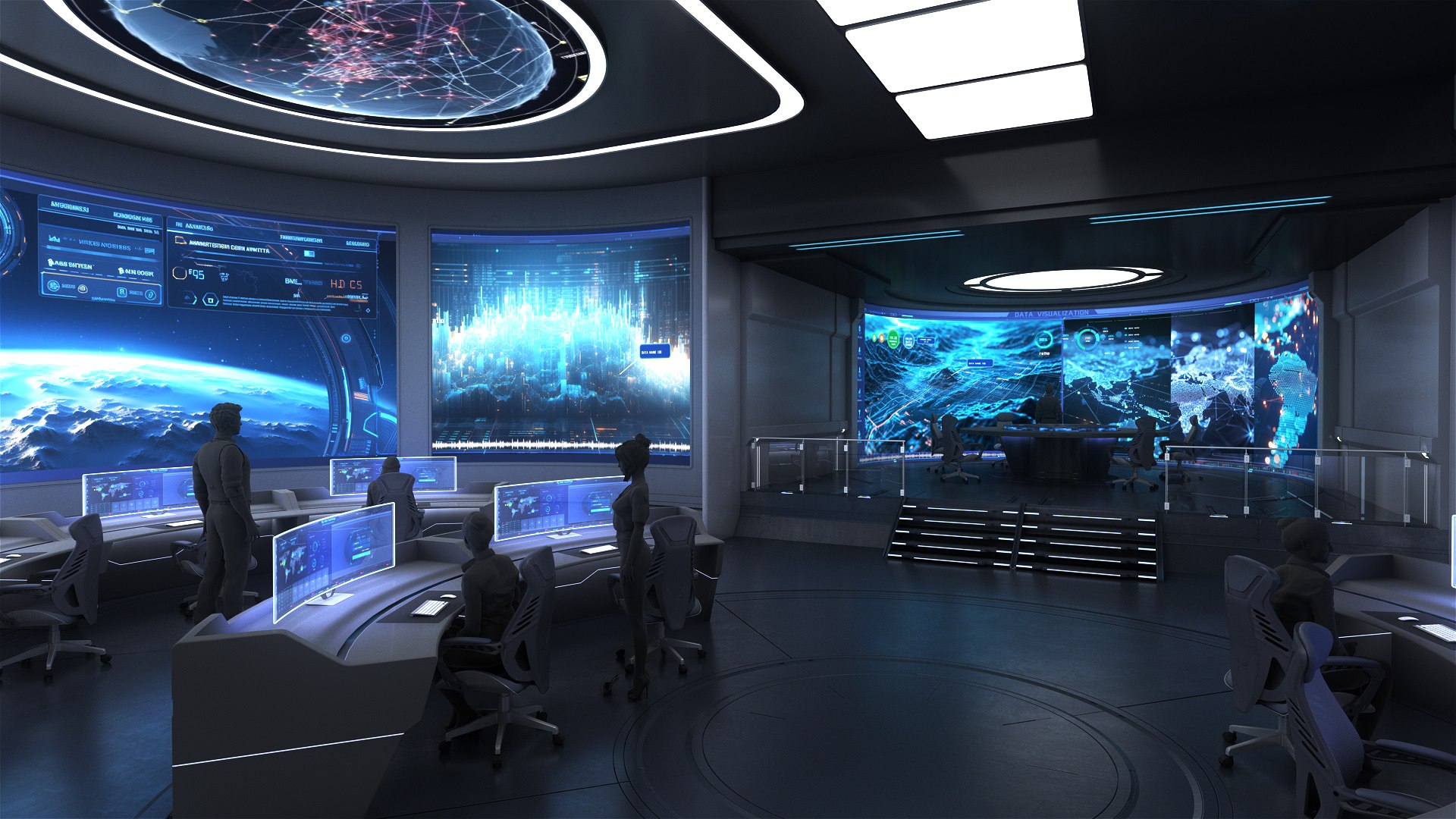 3D Monitoring Center Command Center - TurboSquid 2020257