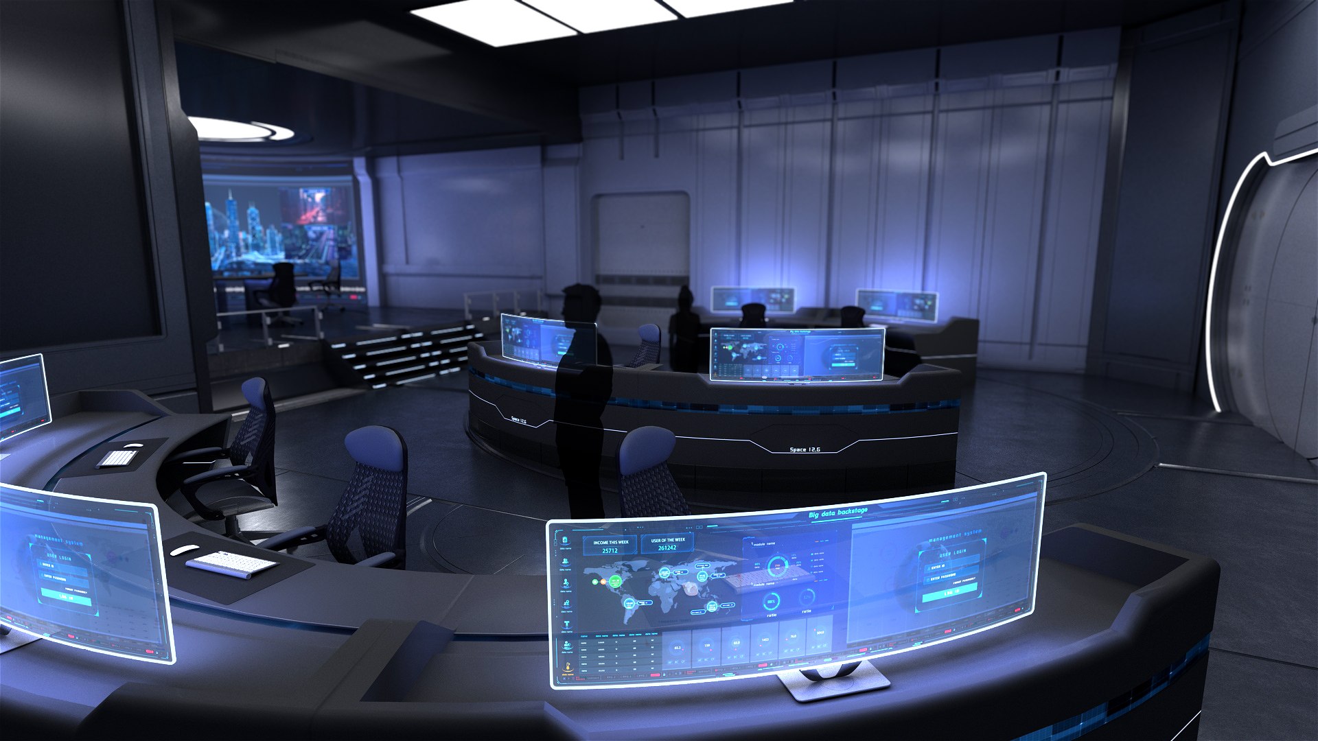 3D monitoring Center Command Center - TurboSquid 2020257