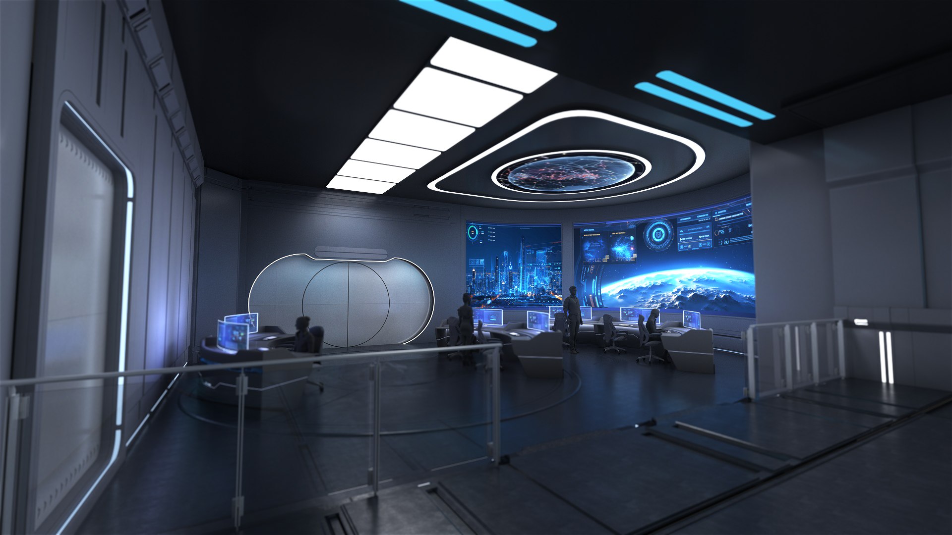 3D Monitoring Center Command Center - TurboSquid 2020257