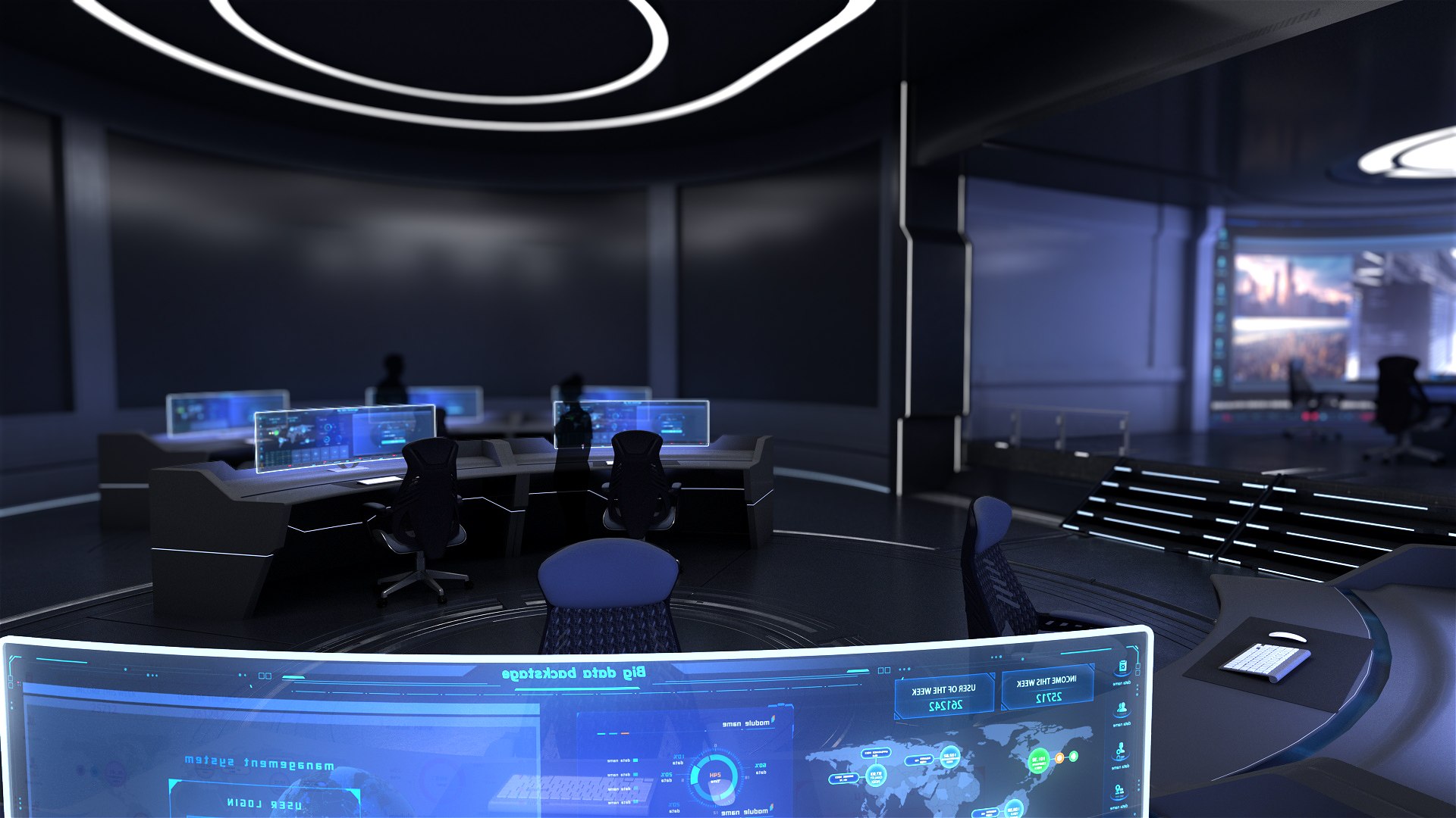 3D monitoring Center Command Center - TurboSquid 2020257