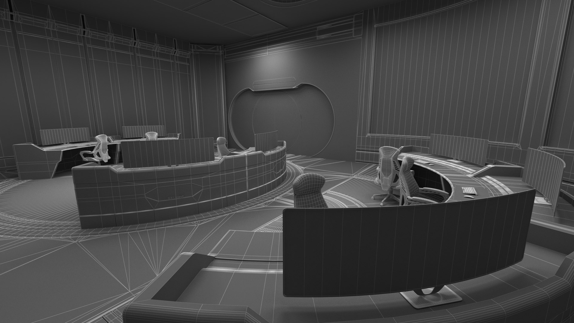 3D monitoring Center Command Center - TurboSquid 2020257