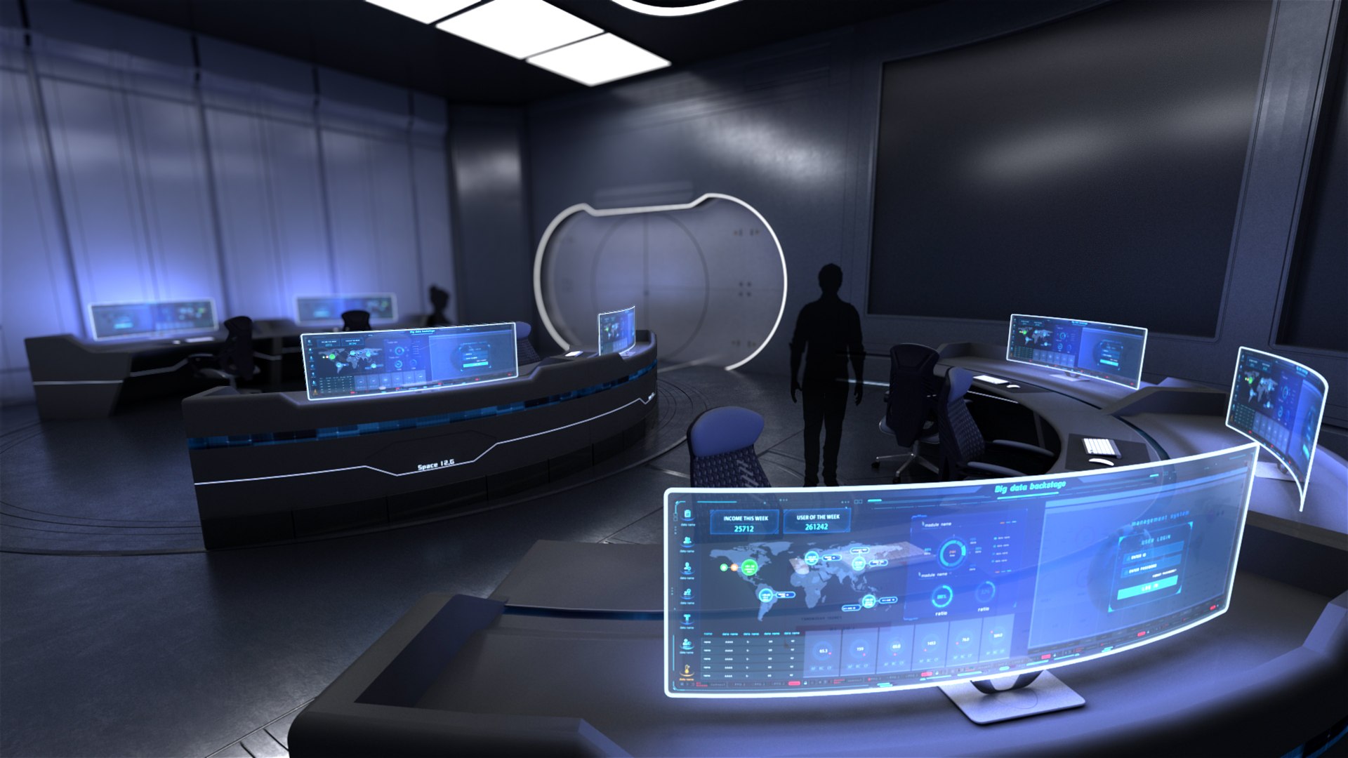 3D monitoring Center Command Center - TurboSquid 2020257