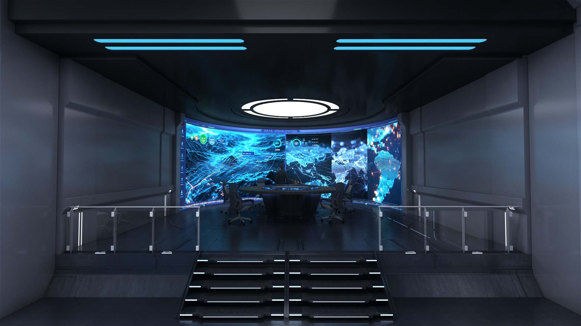 3D Monitoring Center Command Center - TurboSquid 2020257