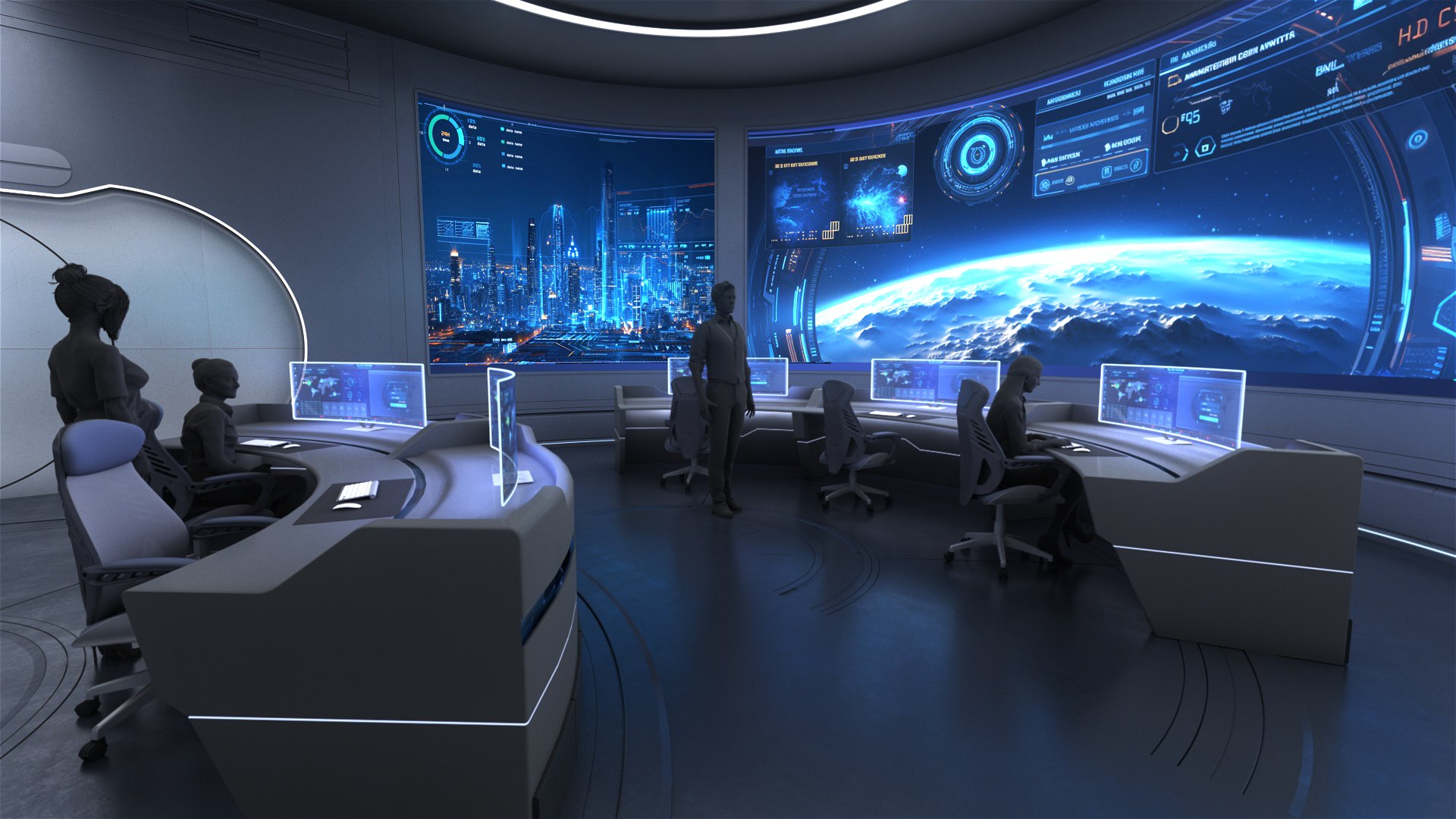 3D Monitoring Center Command Center - TurboSquid 2020257