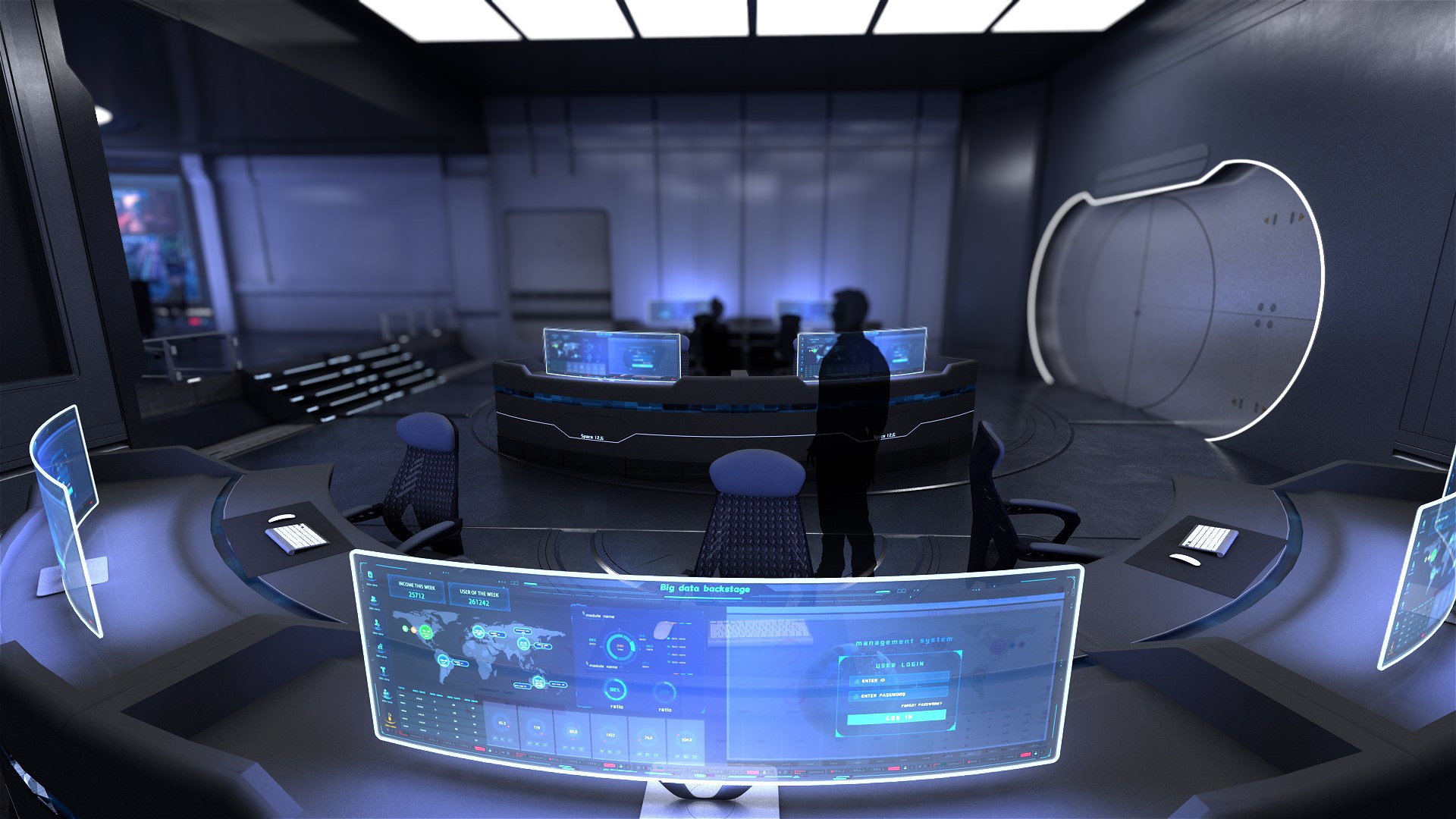 3D monitoring Center Command Center - TurboSquid 2020257