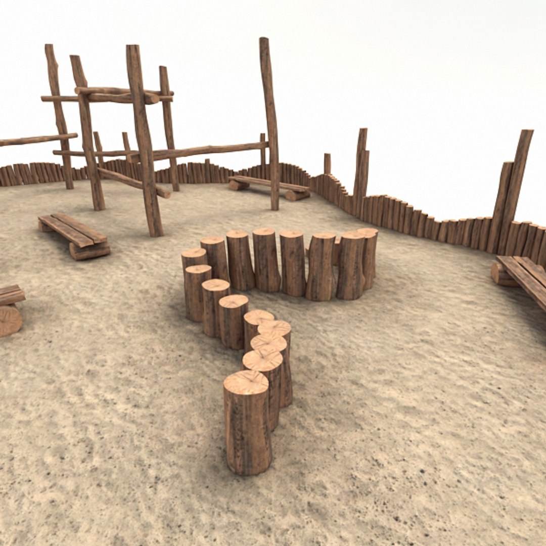 Wooden Playground 3d Obj