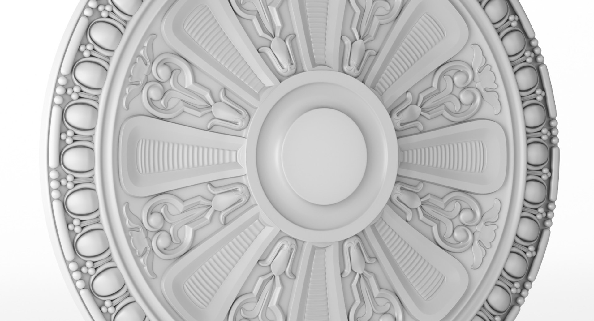 Rose Ceiling Medallion M101 3D Model - TurboSquid 1315384
