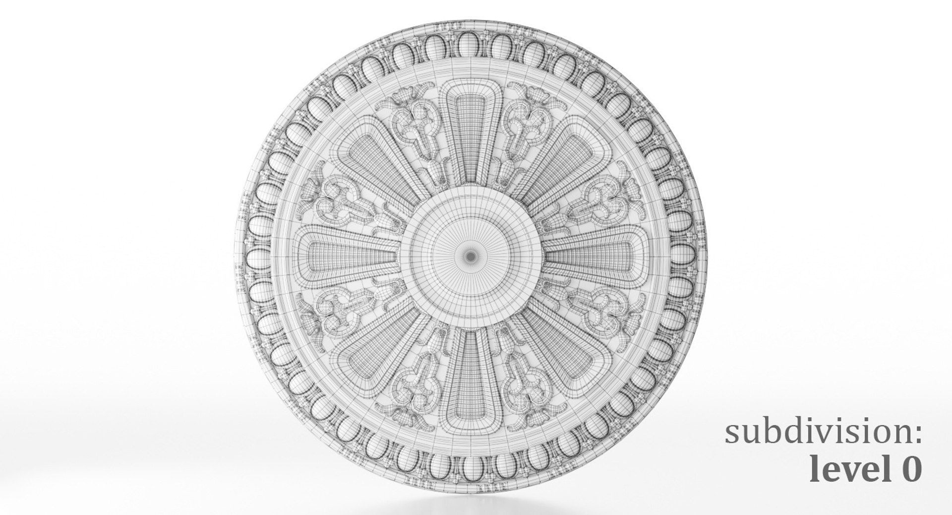 Rose Ceiling Medallion M101 3D Model - TurboSquid 1315384