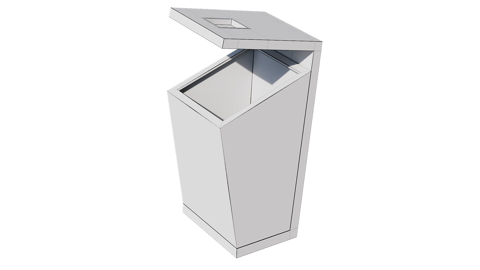 3D Model Modern Litter Bin Urbancore - TurboSquid 2408005