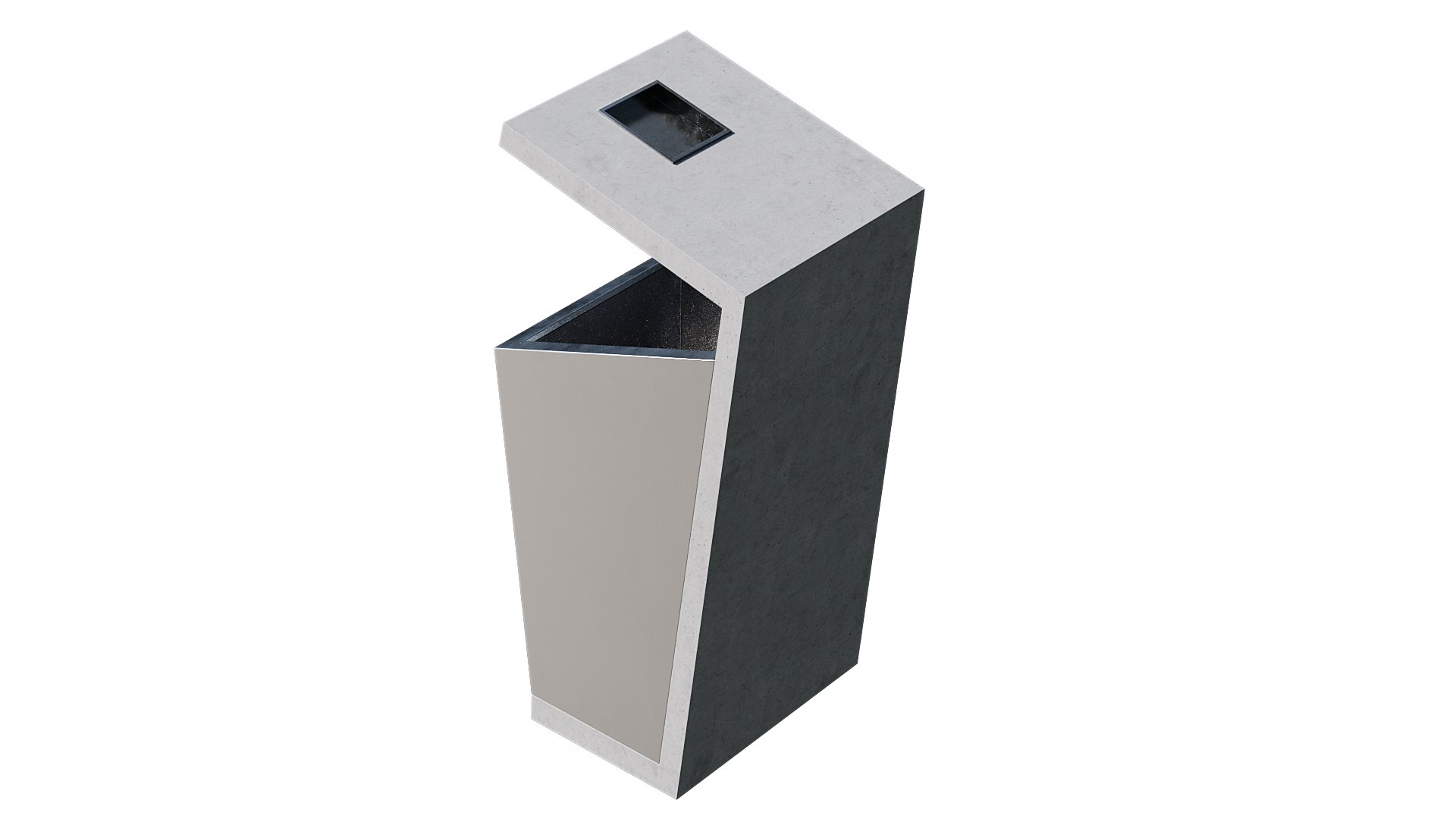3D Model Modern Litter Bin Urbancore - TurboSquid 2408005