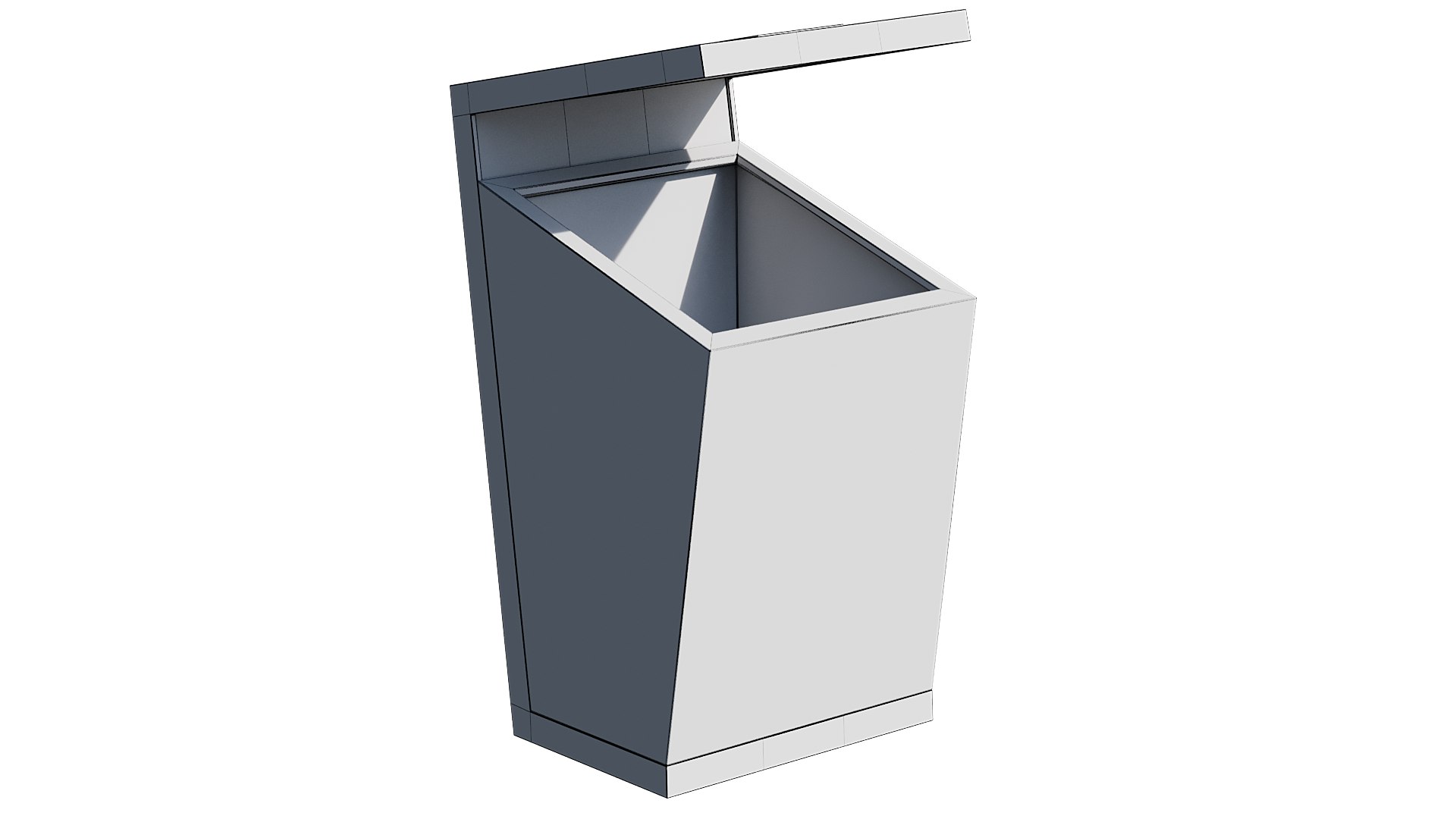 3D Model Modern Litter Bin Urbancore - TurboSquid 2408005