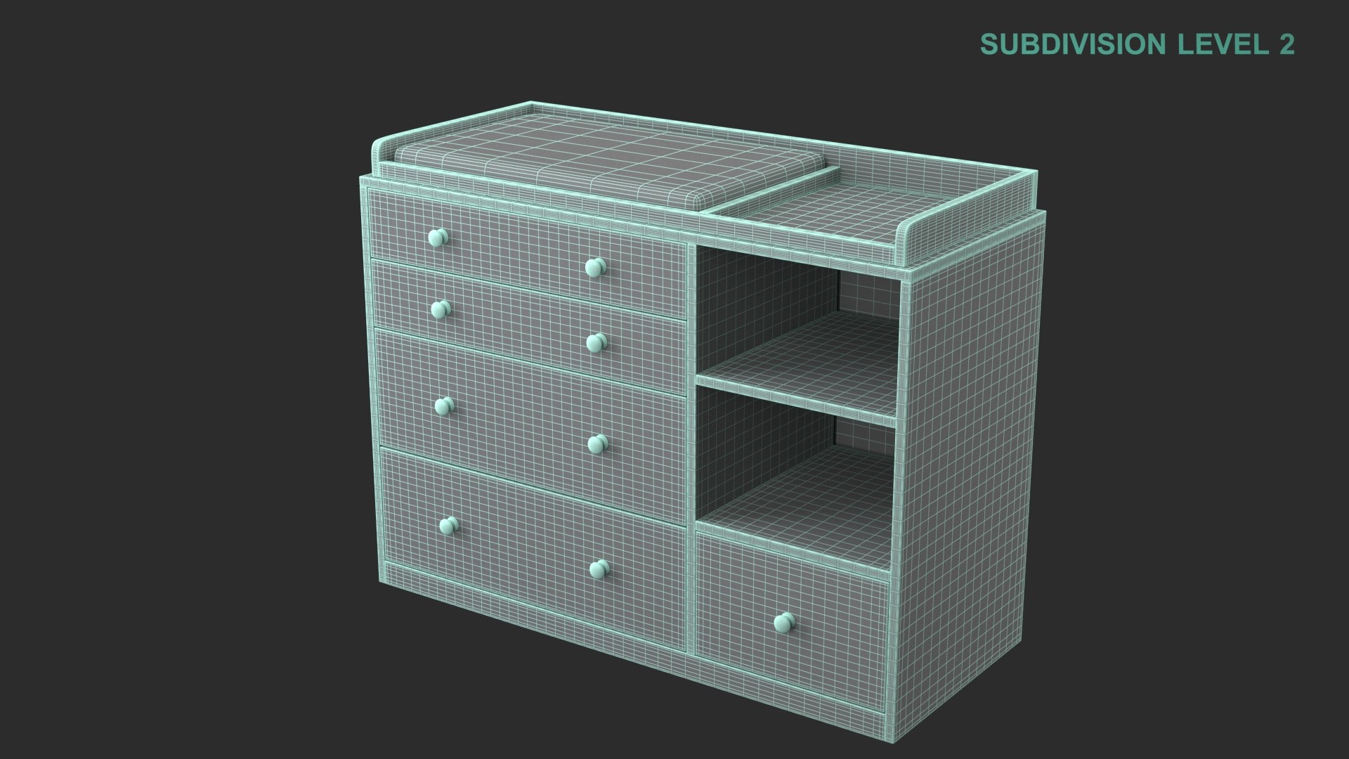 Changing Table 3D Model - TurboSquid 1891526