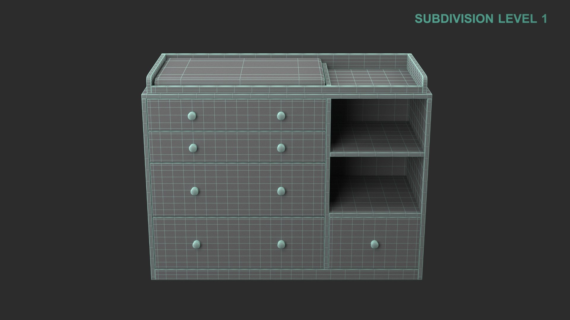 Changing Table 3D Model - TurboSquid 1891526