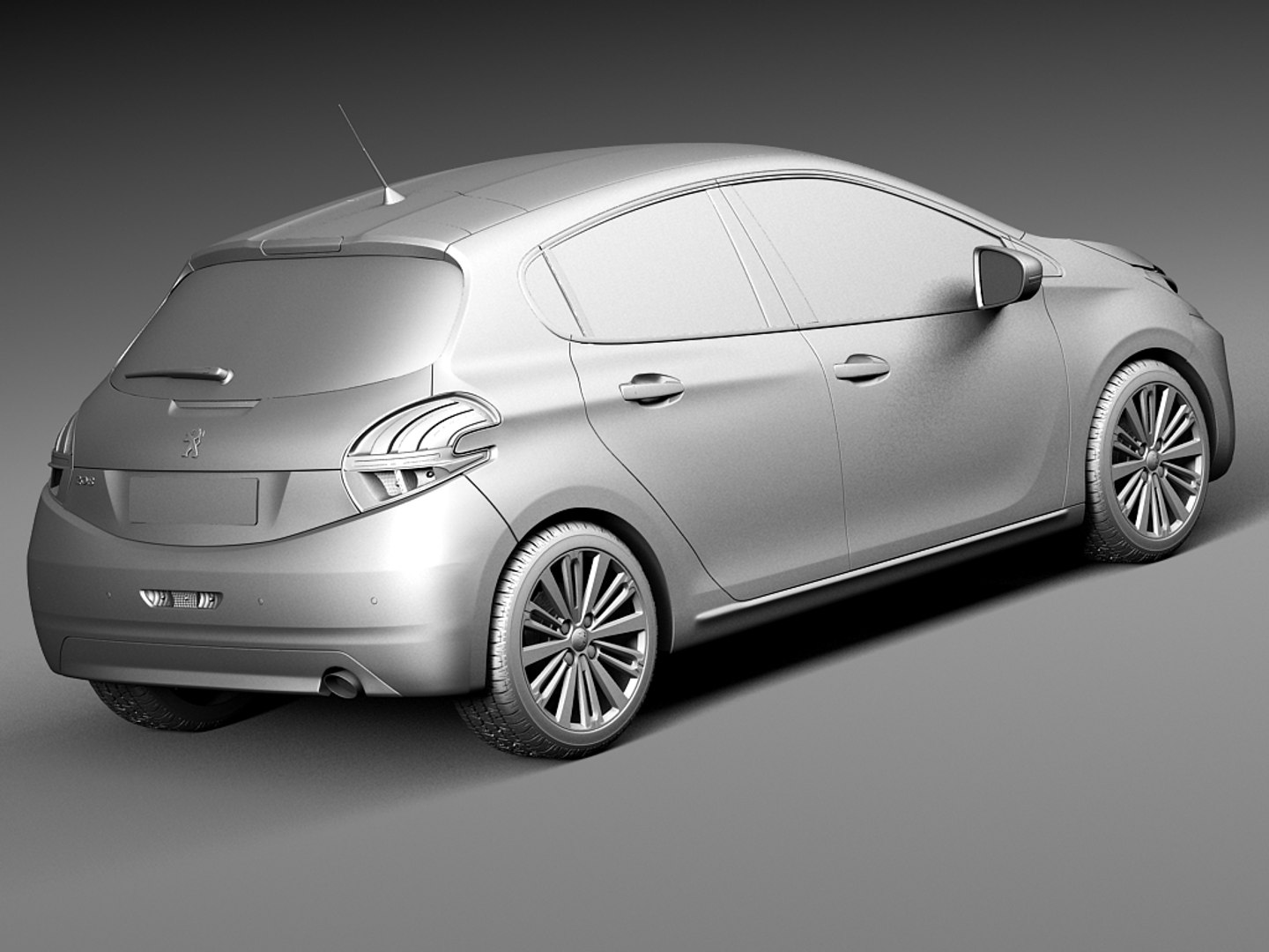 3d 2016 peugeot 208 model