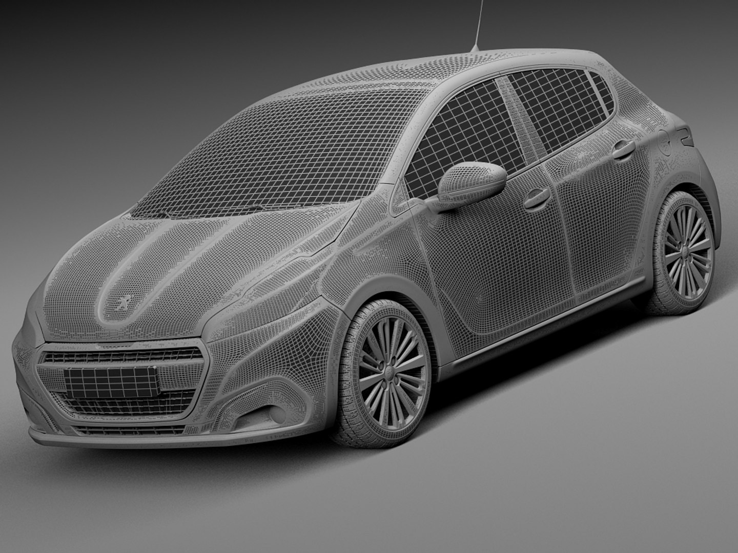 3d 2016 peugeot 208 model