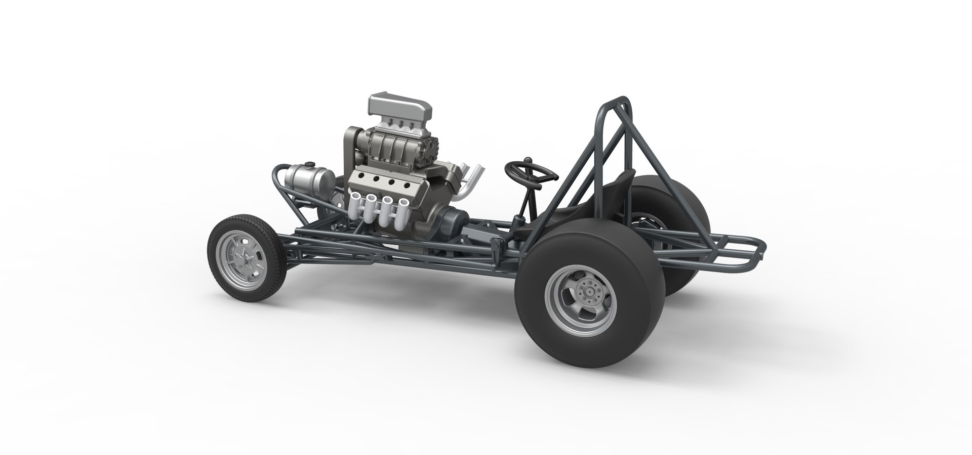 3D Vintage Front Engine Dragster Base Scale 1 To 25 - TurboSquid 2415373