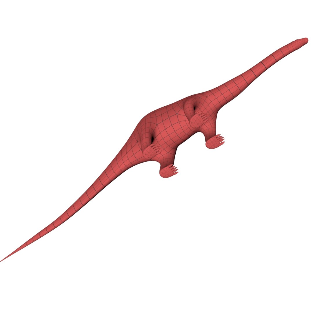 3d Base Mesh Brontosaurus Model