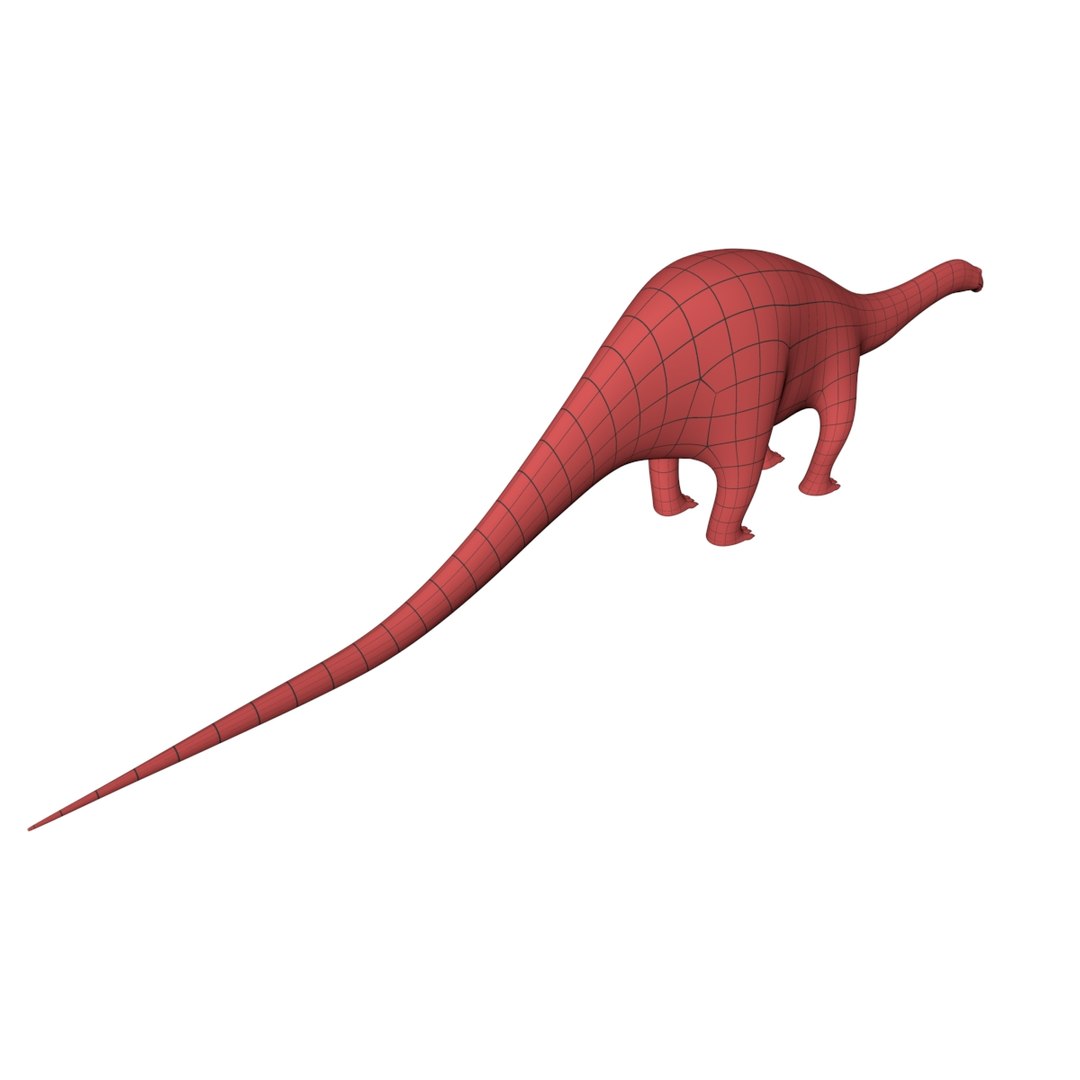 3d Base Mesh Brontosaurus Model