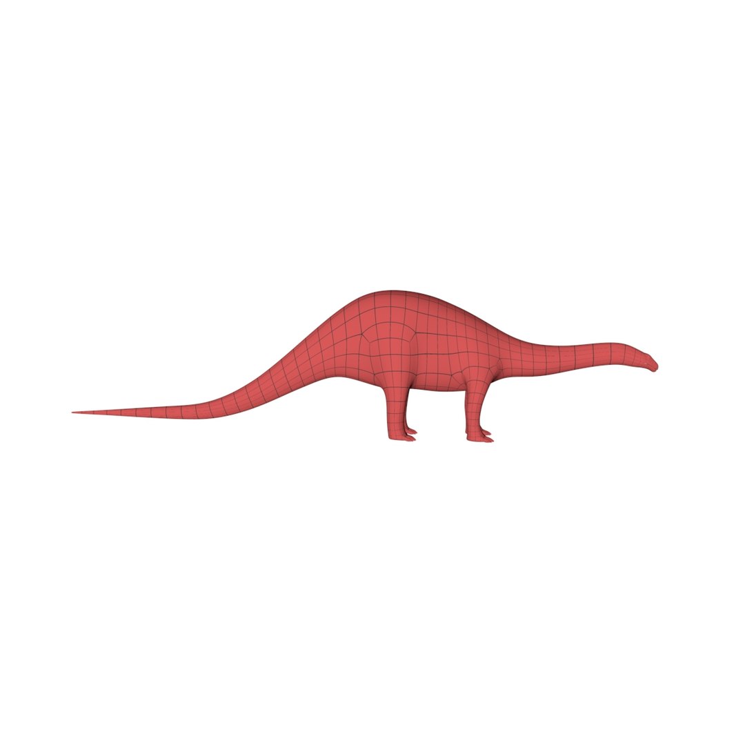 3d Base Mesh Brontosaurus Model