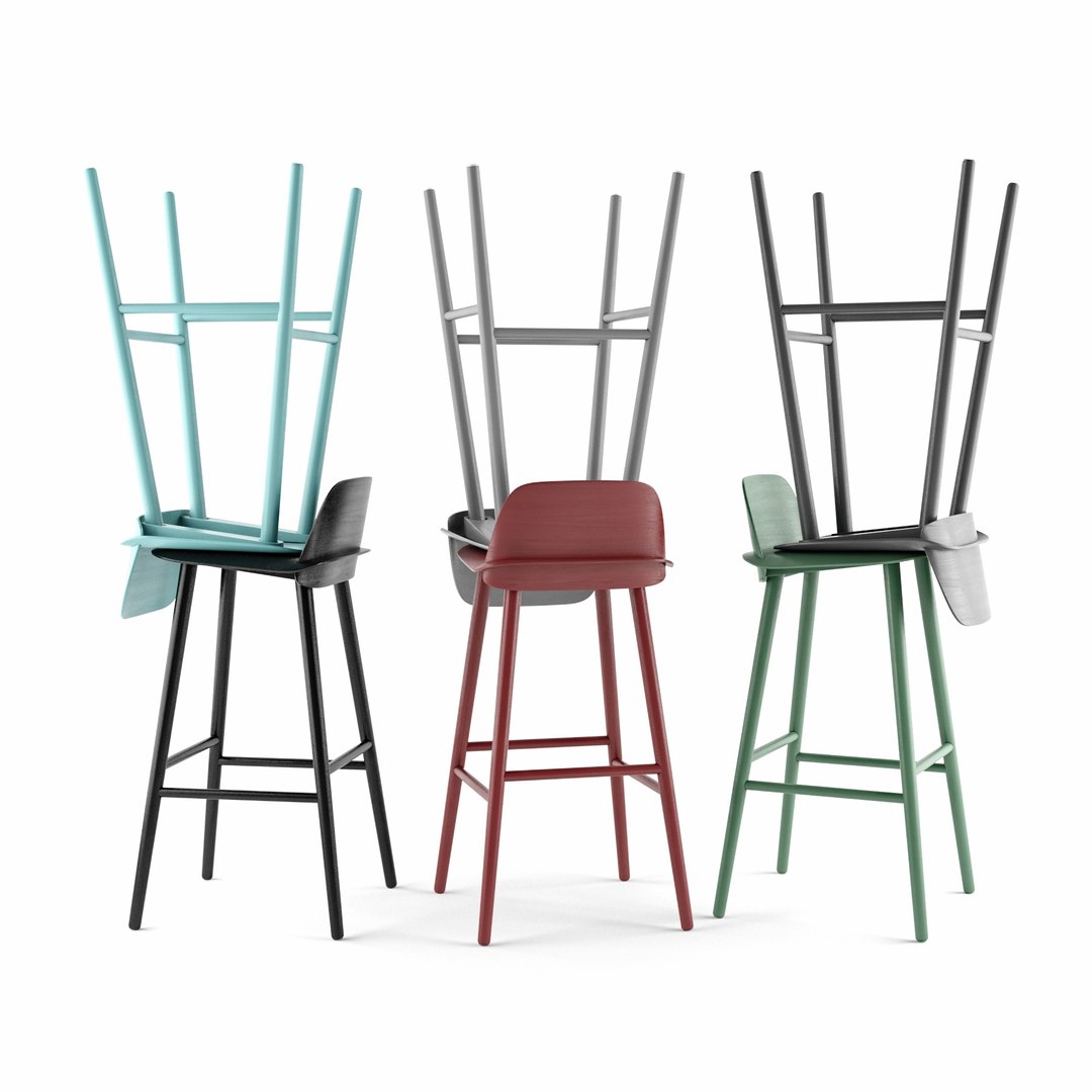3D Model Muuto Nerd Counter Stool Bar - TurboSquid 1399705