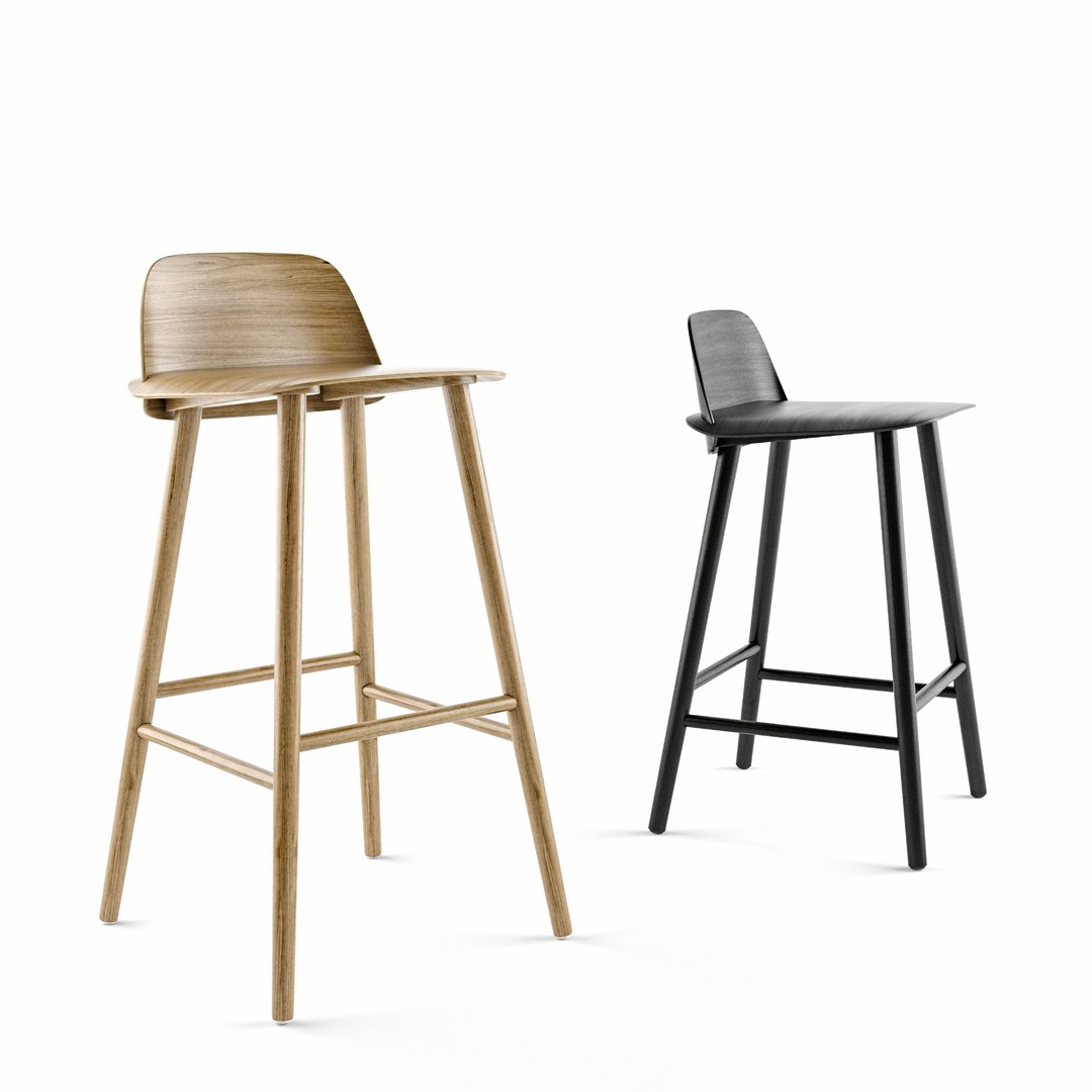 3D Model Muuto Nerd Counter Stool Bar - TurboSquid 1399705
