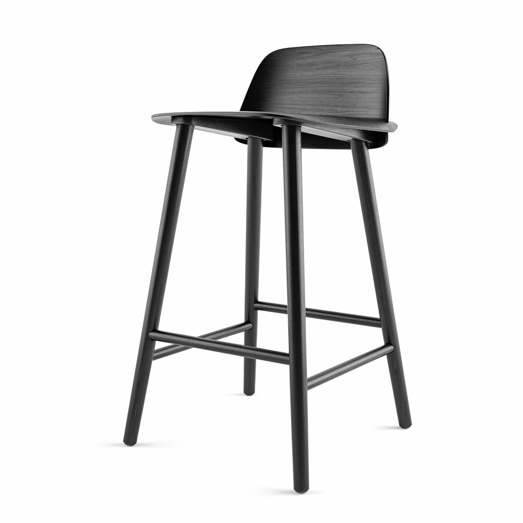 3D Model Muuto Nerd Counter Stool Bar - TurboSquid 1399705