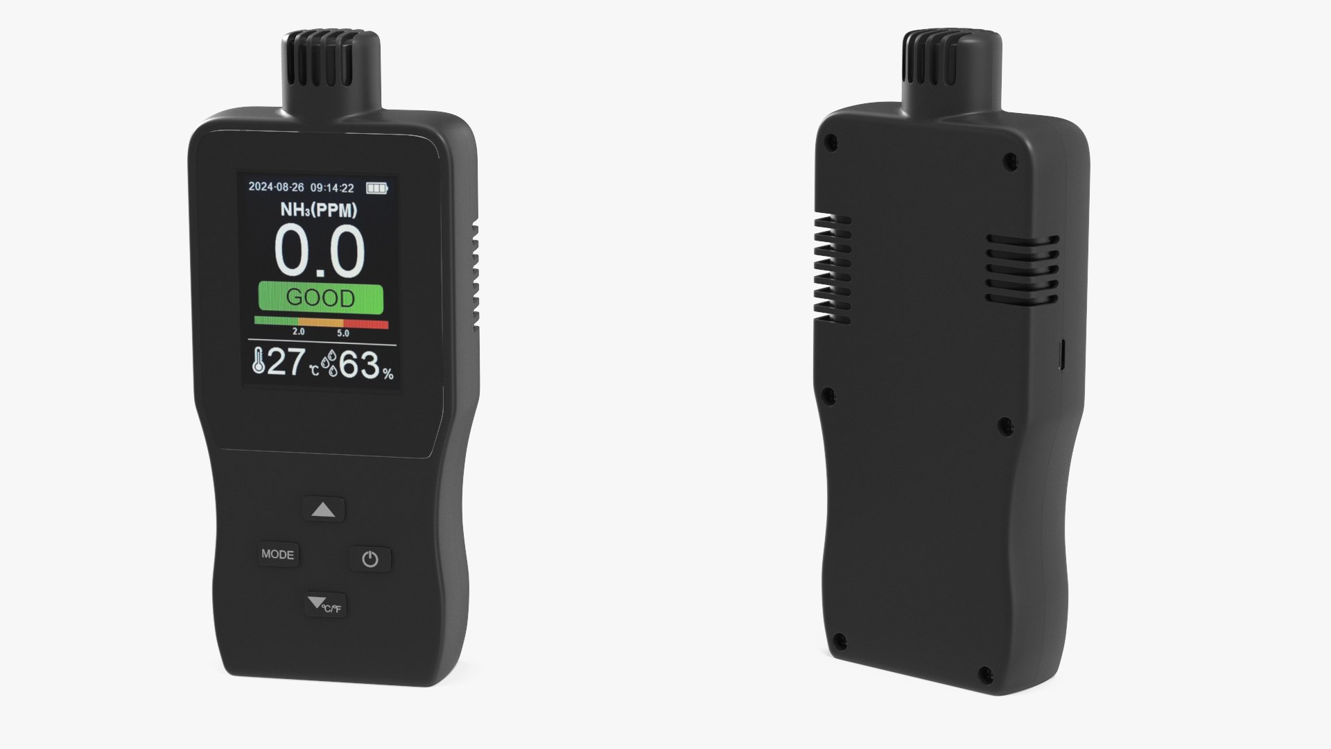 3D Handheld Ozone Gas Detector Black - TurboSquid 2410955