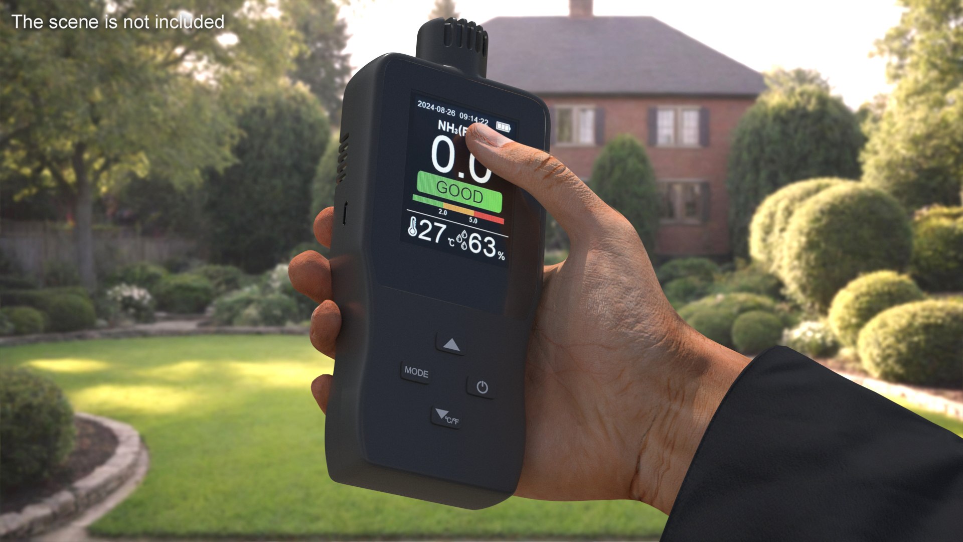 3D Handheld Ozone Gas Detector Black - TurboSquid 2410955