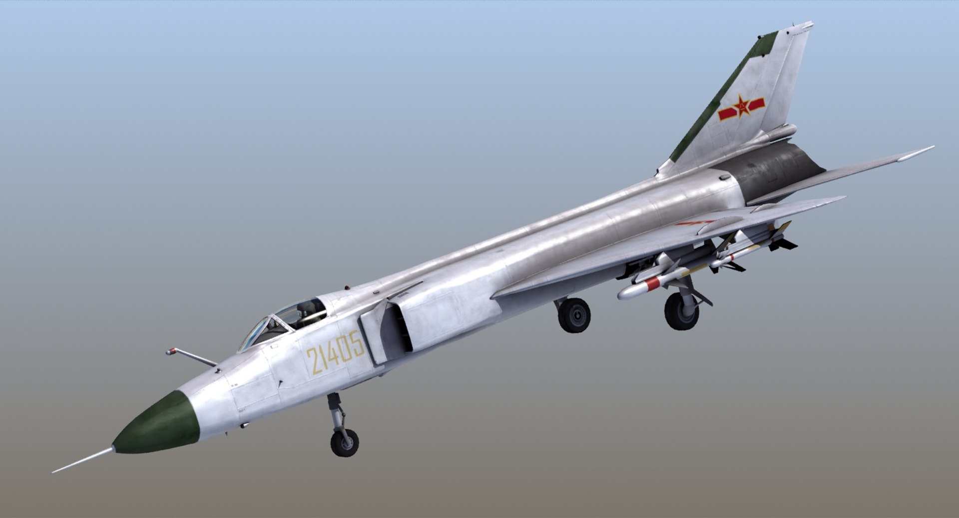 Shenyang J8 Finback Fighter 3d 3ds