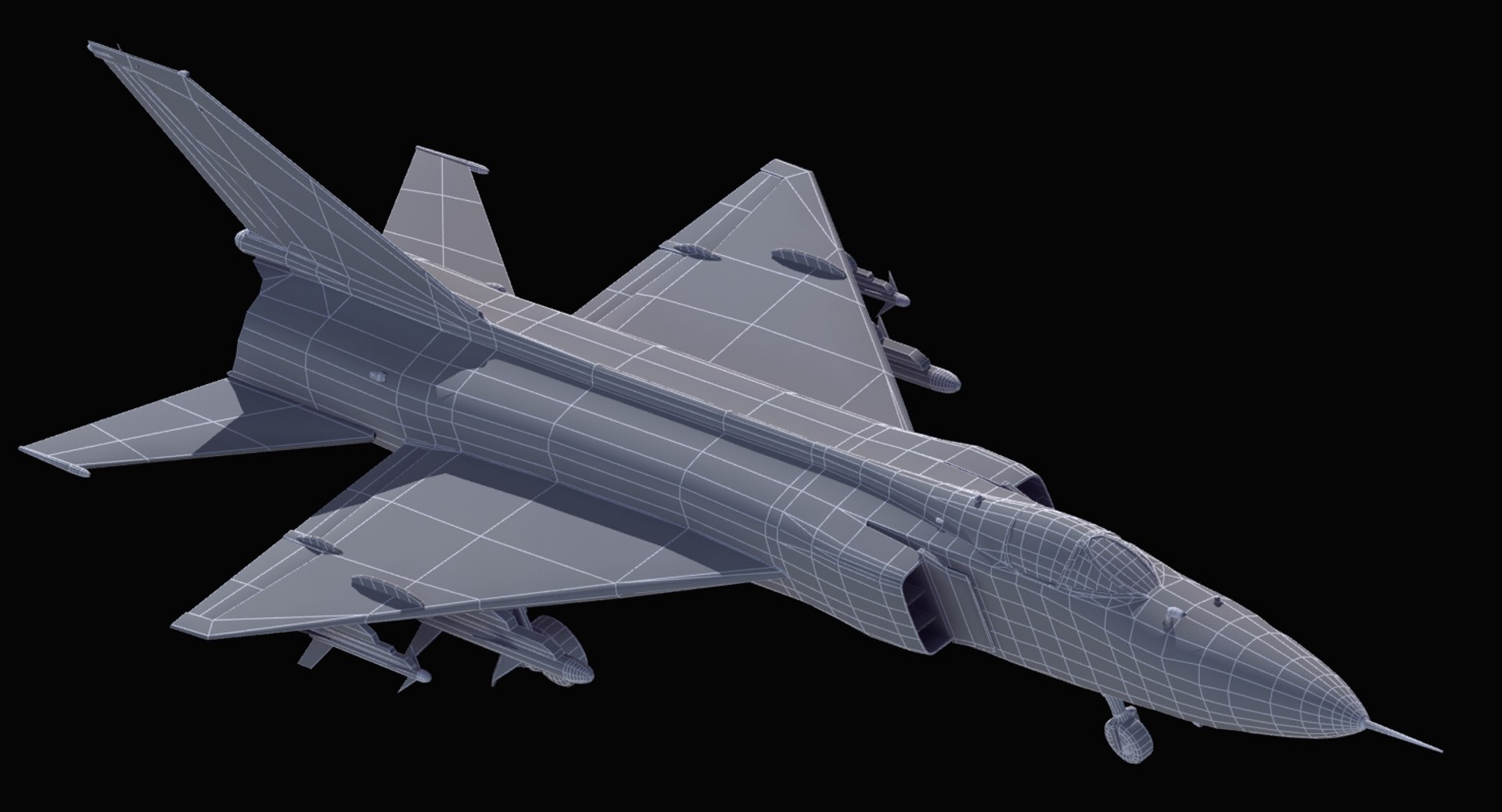 Shenyang J8 Finback Fighter 3d 3ds