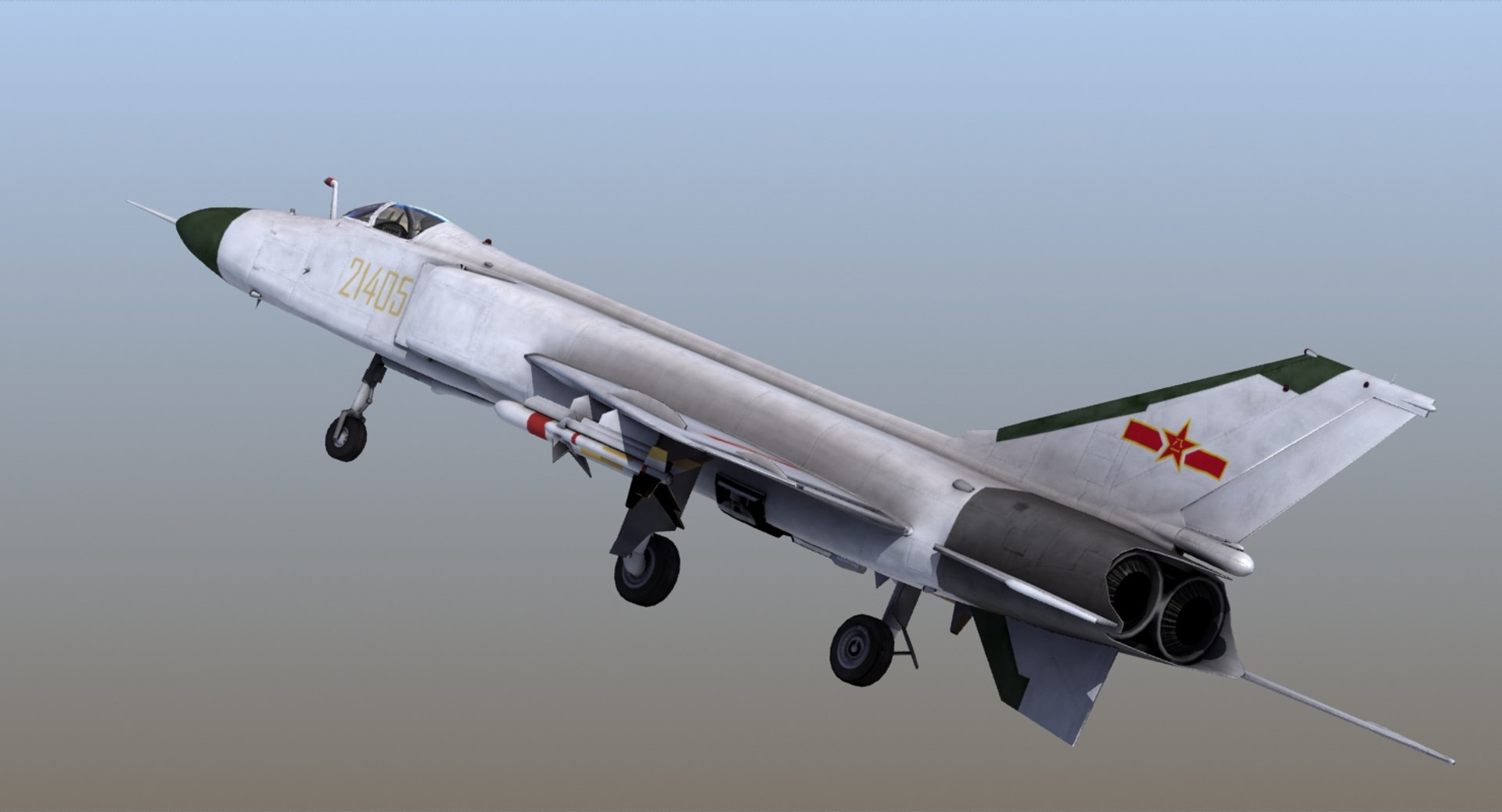 Shenyang J8 Finback Fighter 3d 3ds