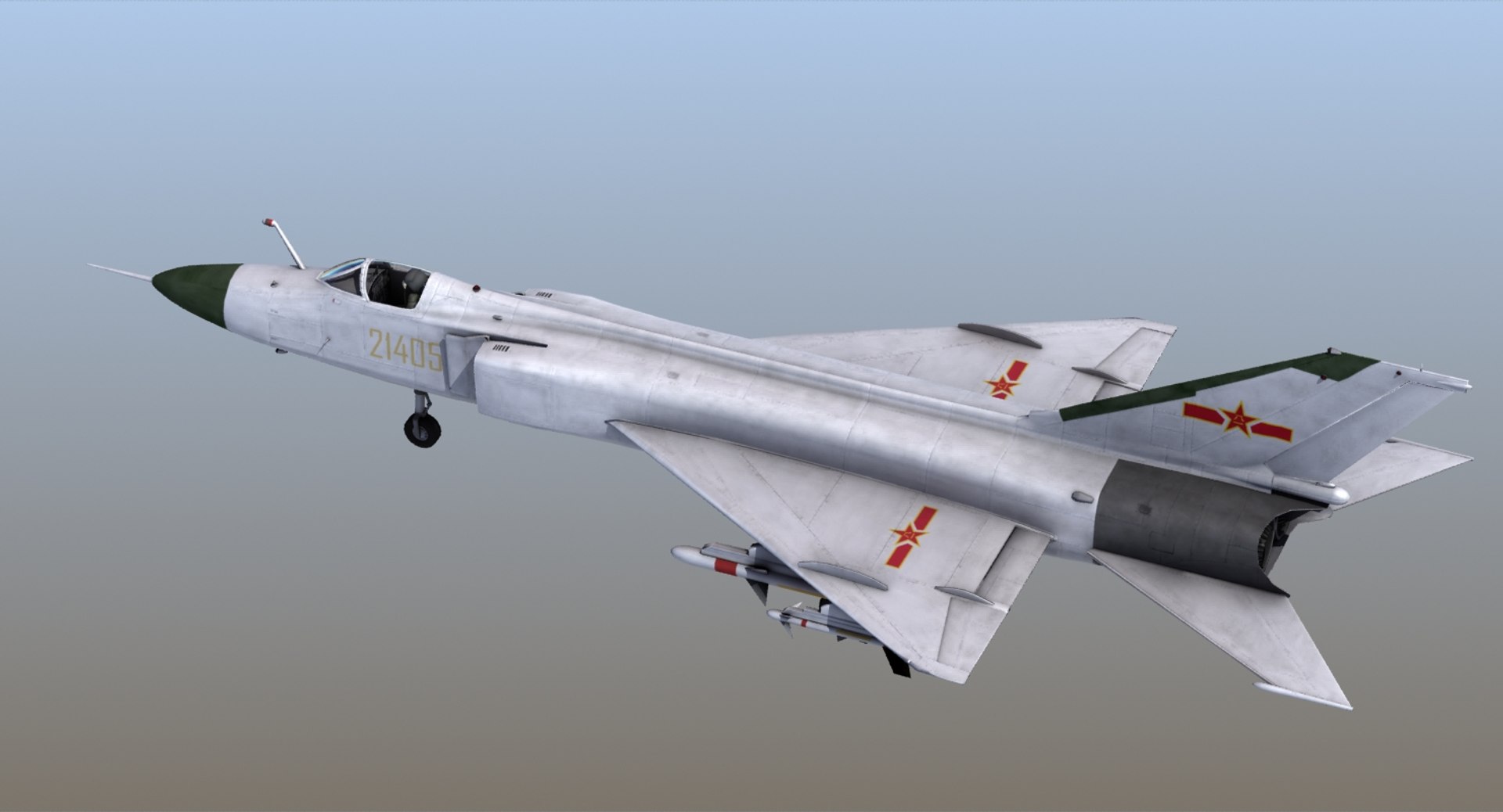 Shenyang J8 Finback Fighter 3d 3ds