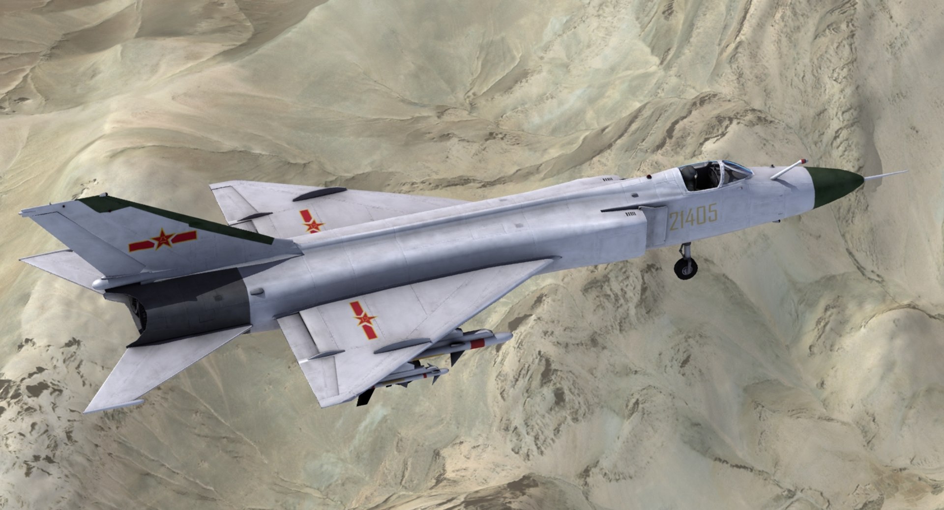 Shenyang J8 Finback Fighter 3d 3ds