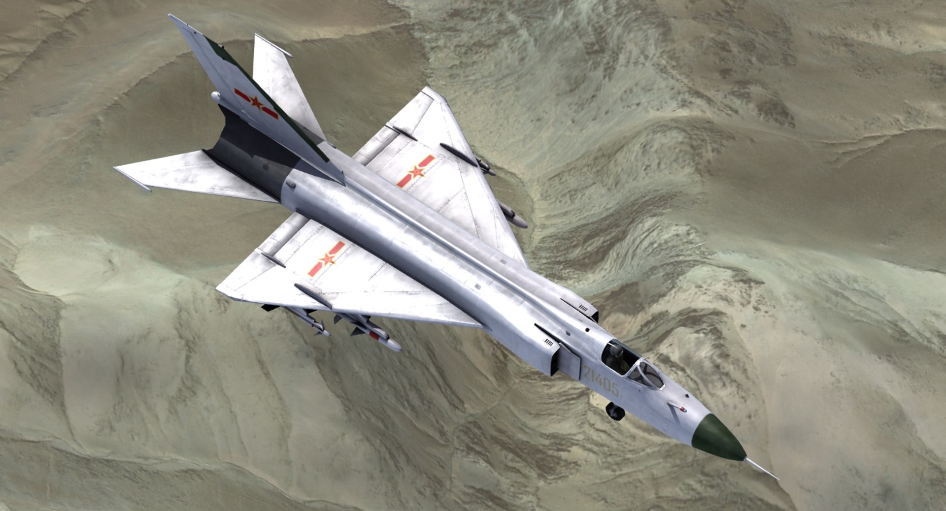 Shenyang J8 Finback Fighter 3d 3ds