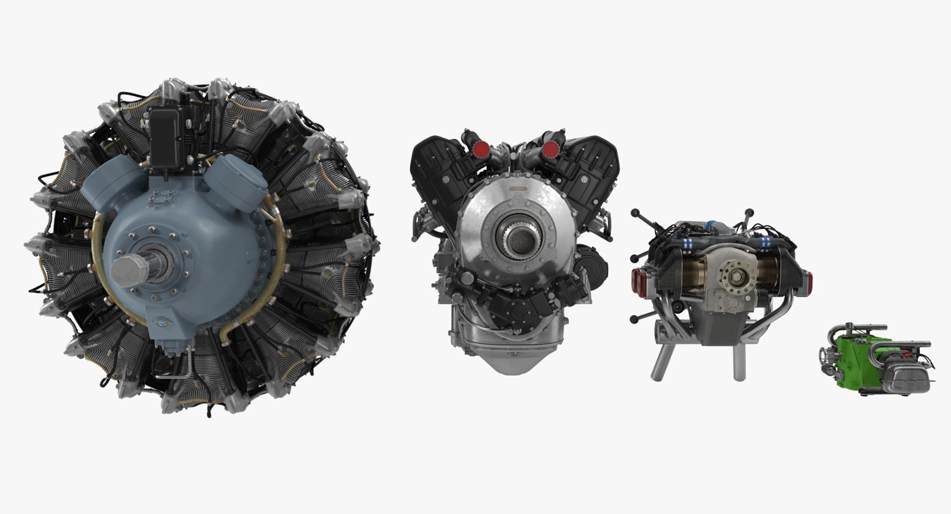 Piston aircraft engines 3 3D model | 1144923 | TurboSquid