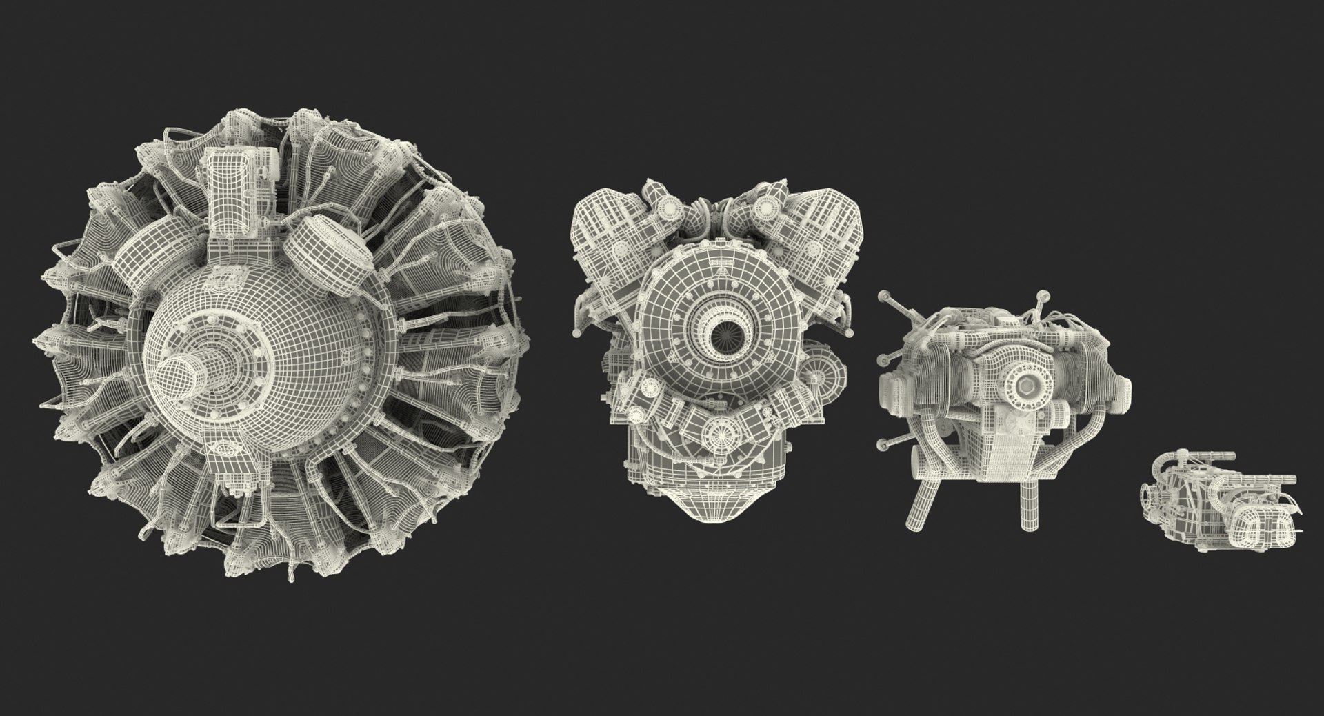 Piston aircraft engines 3 3D model | 1144923 | TurboSquid