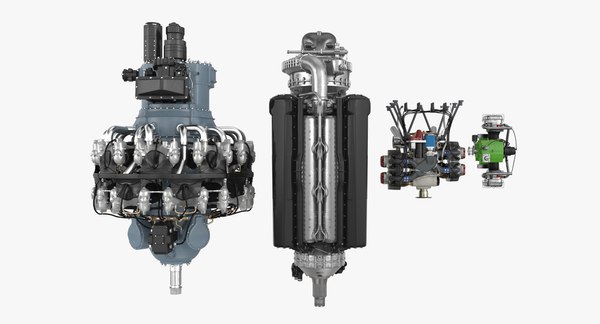 Piston aircraft engines 3 3D model | 1144923 | TurboSquid