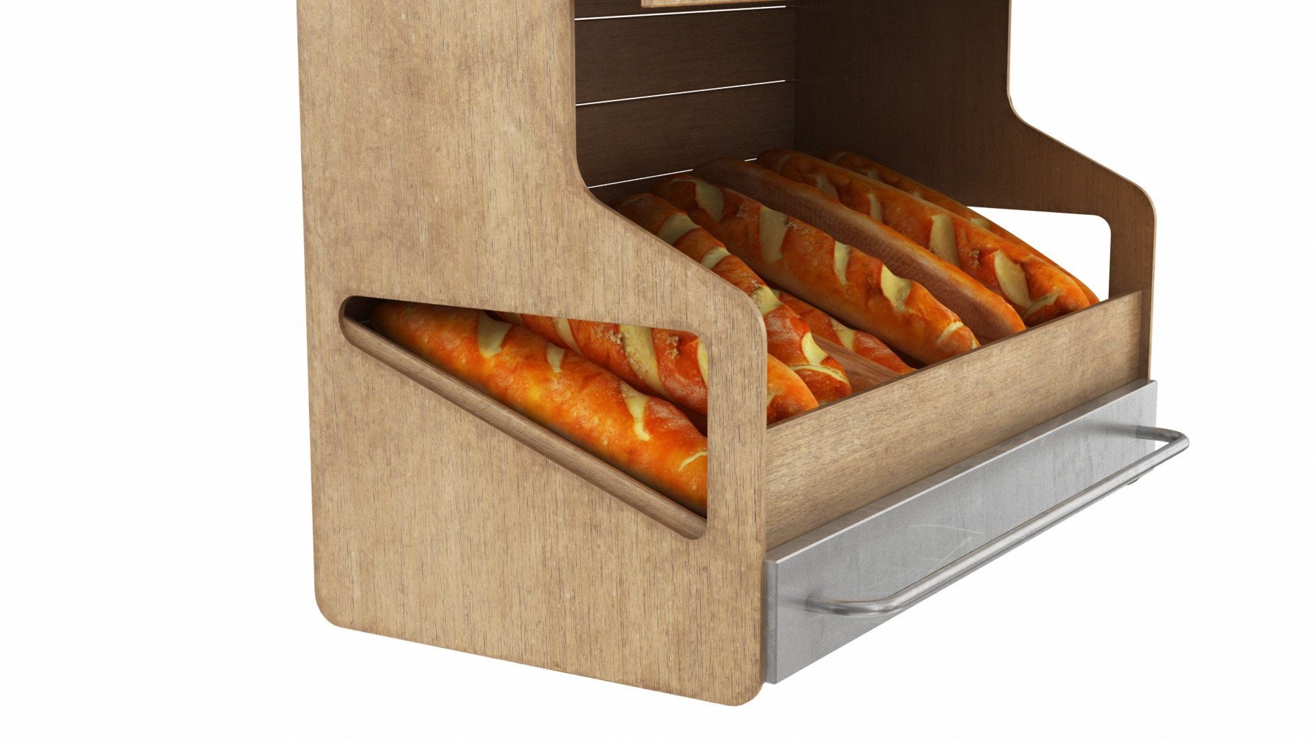 3D Model Bakery Stand With Breads - TurboSquid 2425920