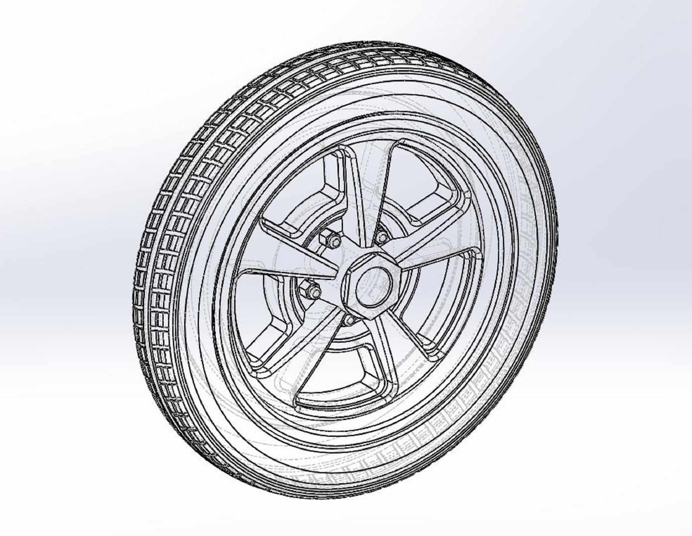 Diecast Front Wheel Of Old School Dragster Version 2 Scale 1 To 25 3D ...
