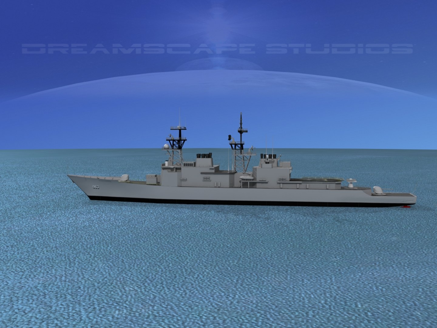 3d model destroyers class spruance