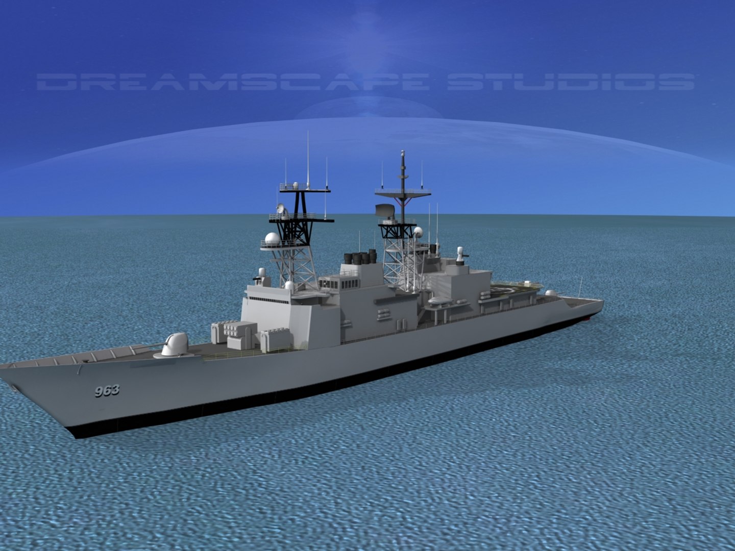 3d model destroyers class spruance