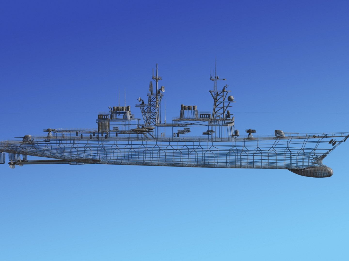 3d model destroyers class spruance