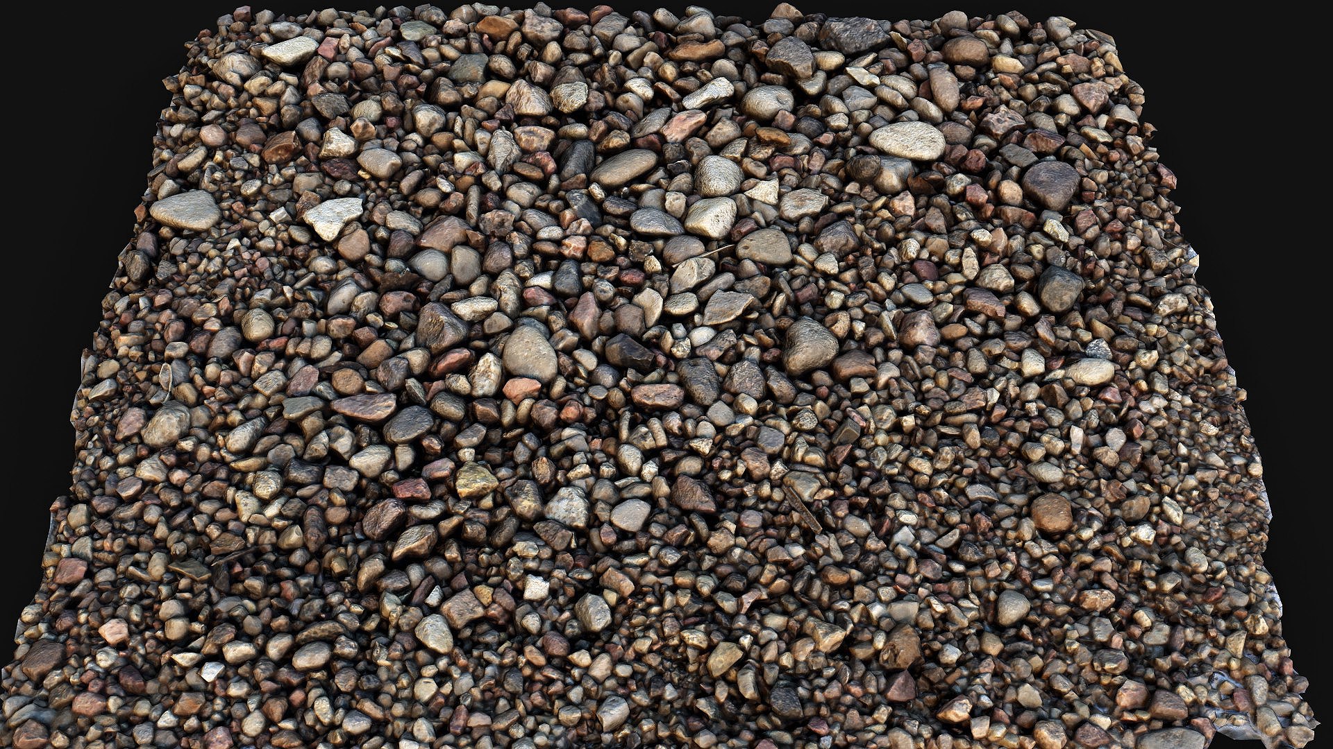 3D Stones Gravel Border Part2 Photogrammetry Model - TurboSquid 2370708